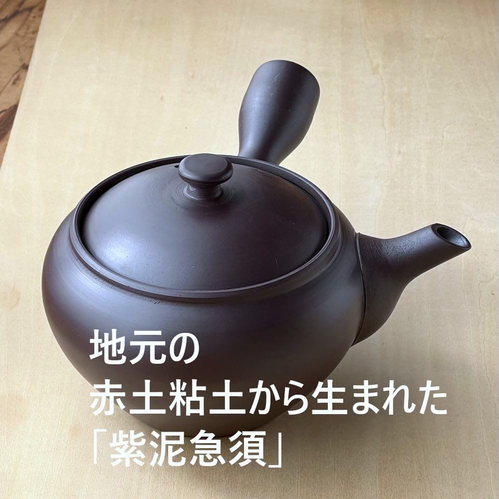 Hase potting E408 Purple mud Yokkaichi Banko teapot (Japan Import)
