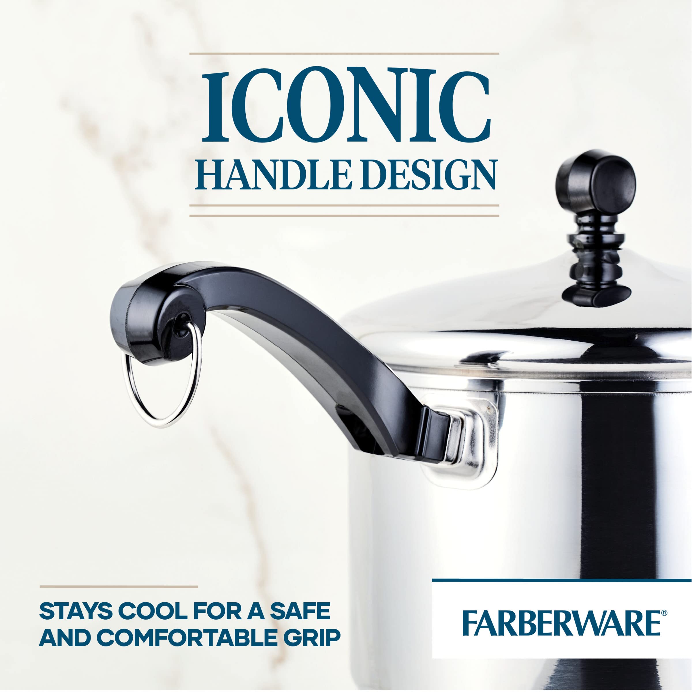 Farberware Classic Stainless Steel 3-Quart Covered Straining Saucepan - - Silver