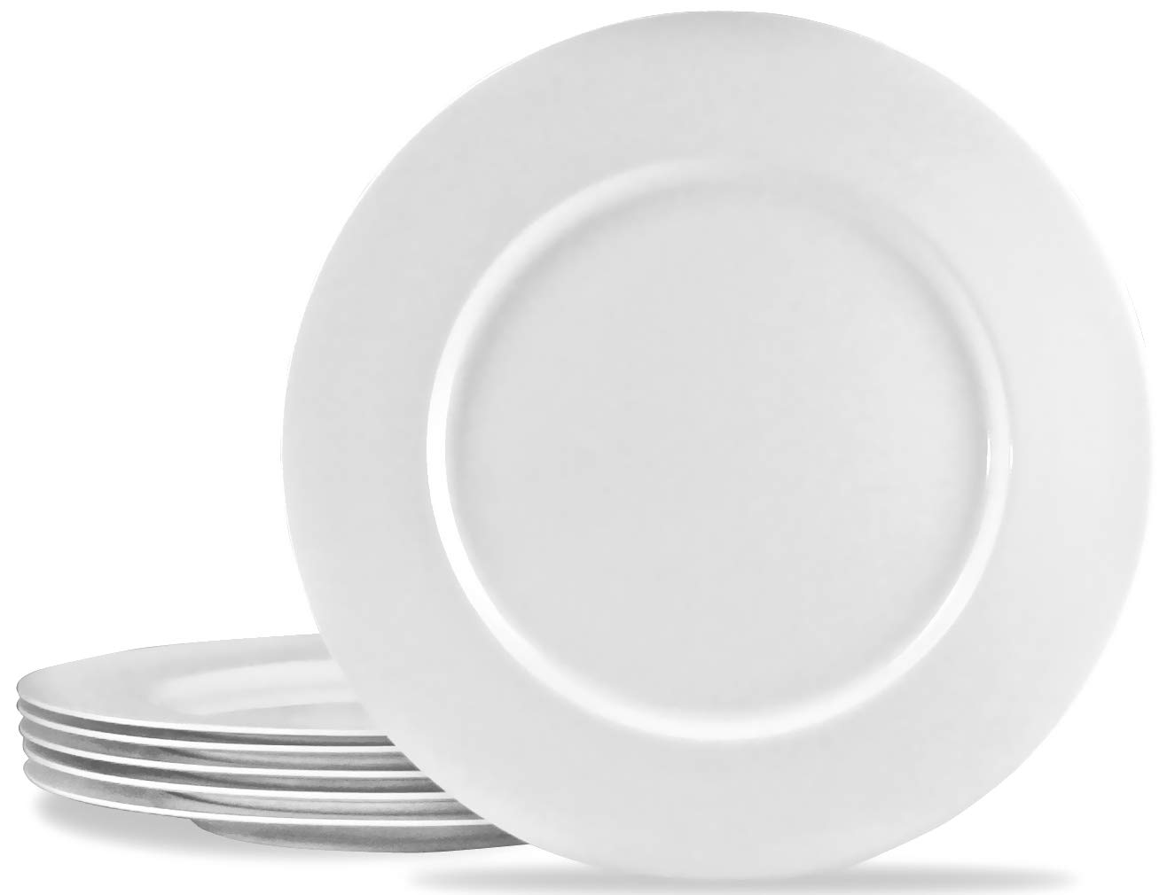 Calypso Basics by Reston Lloyd Melamine Salad Plate, Set of 6, White,72300SET