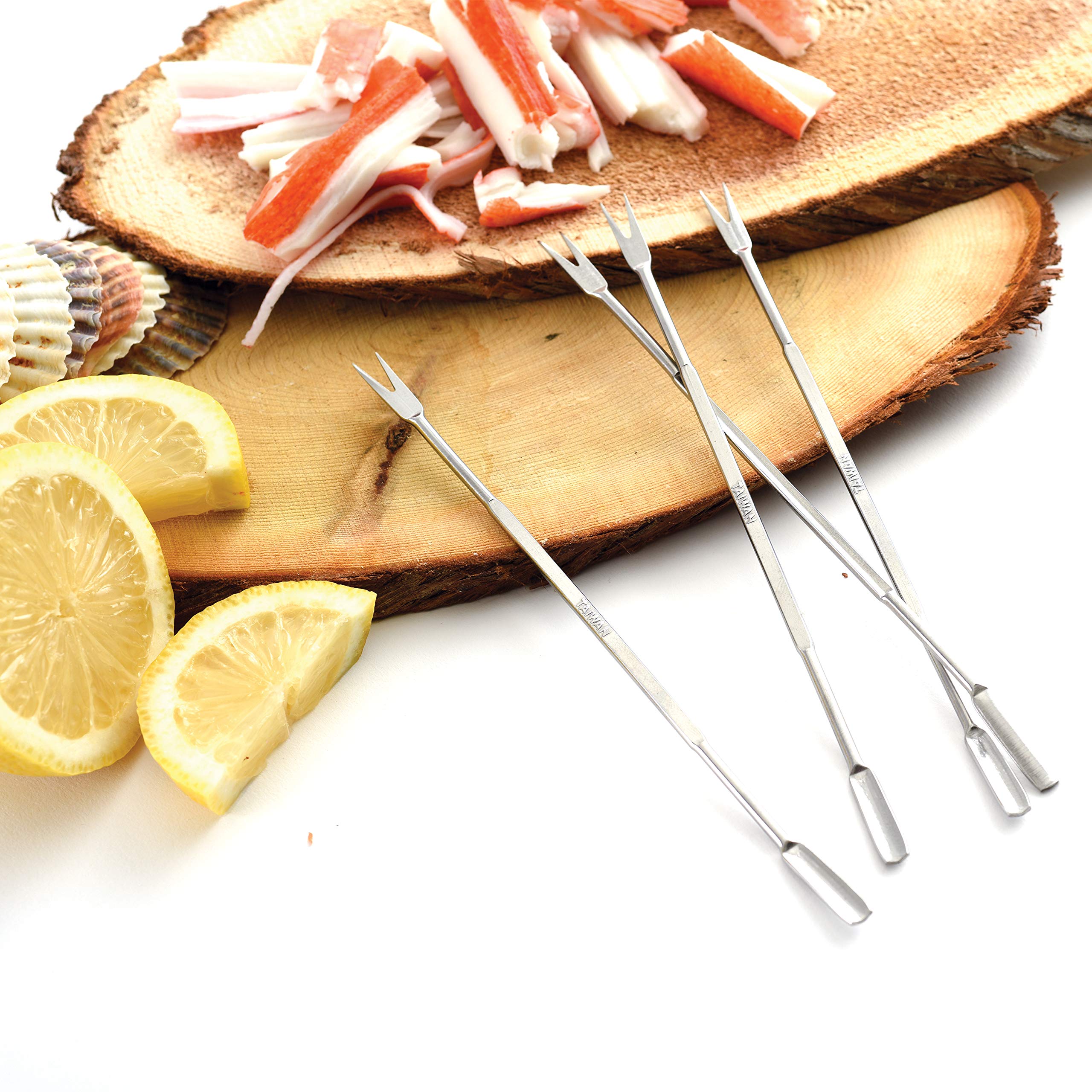 Norpro Stainless Steel Seafood Forks 6.75" | 4-Count per Pack | 1-Pack
