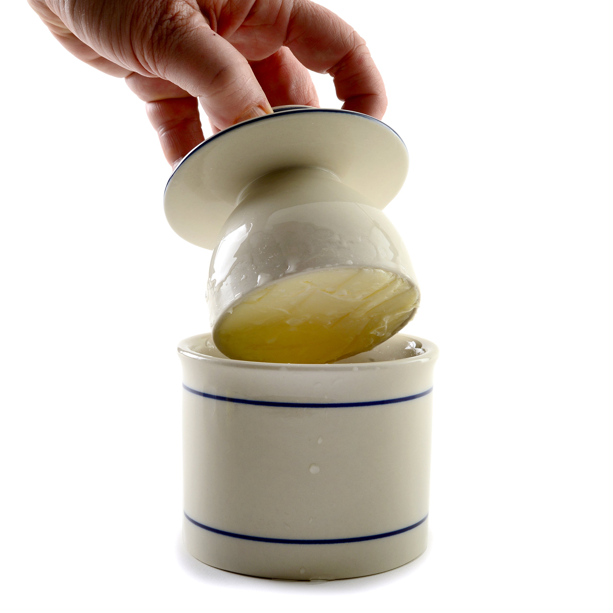 Norpro Glazed Stoneware Butter Keeper