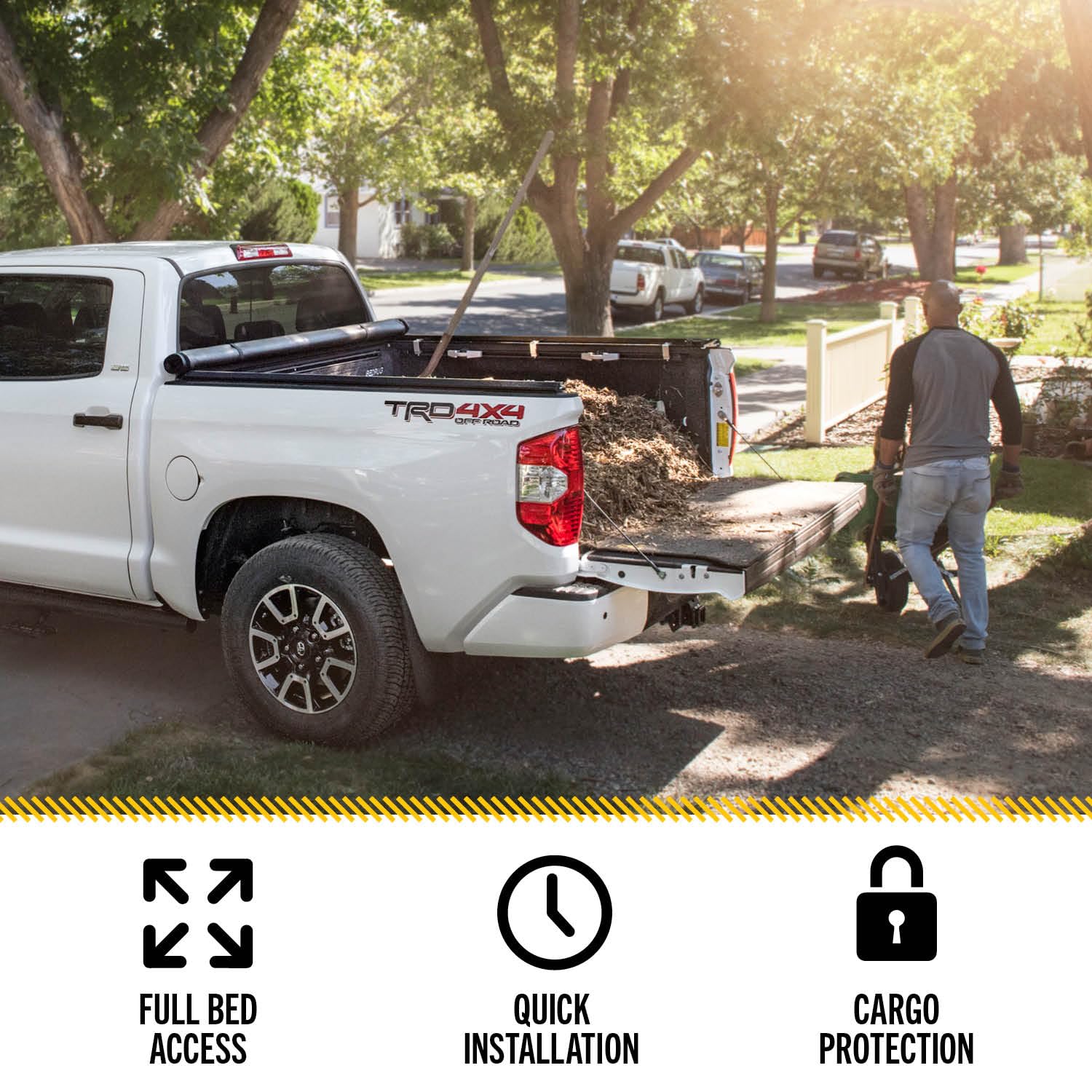 TruXedo TruXport Soft Roll Up Truck Bed Tonneau Cover | 246901 | Fits 2009 - 2018, 2019 - 2020 Classic Dodge Ram 1500, 2010-21 2500/3500 w/out RamBox 6' 4" Bed (76.3")