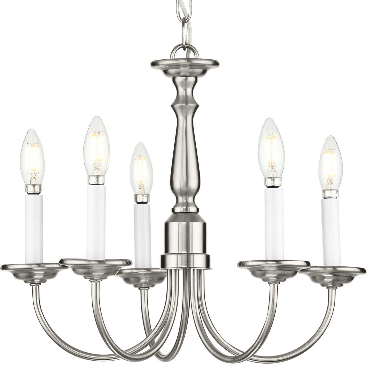 Progress Lighting P4009-10 5-Light Chandelier, Polished Brass