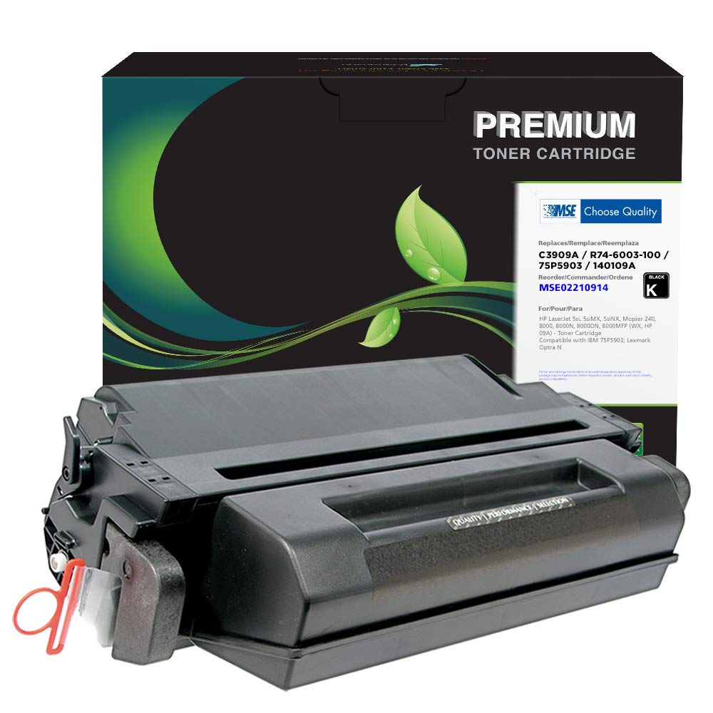 MSE Brand Remanufactured Toner Cartridge Replacement for HP C3909A (HP 09A) | Black