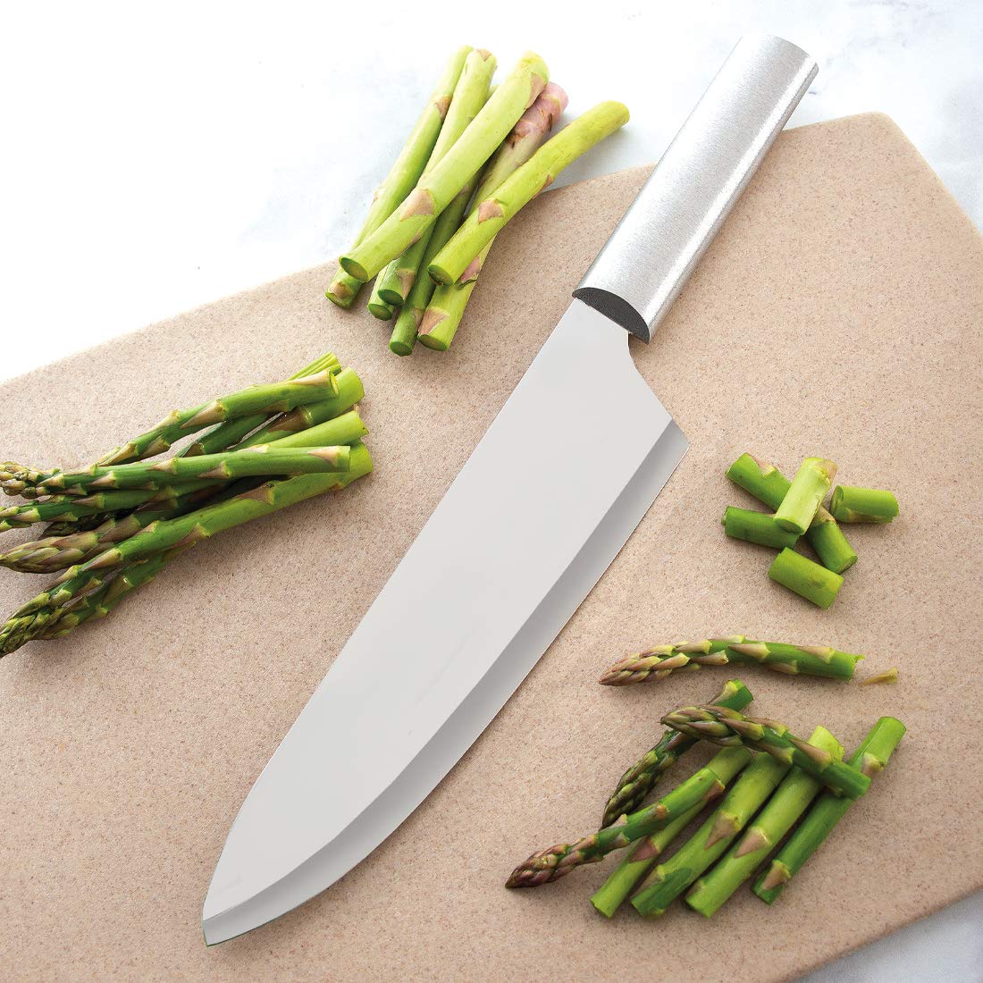 Rada Cutlery French Chef Knife Stainless Steel Blade with Aluminum Handle Made in USA, 8.5 Inch, Silver