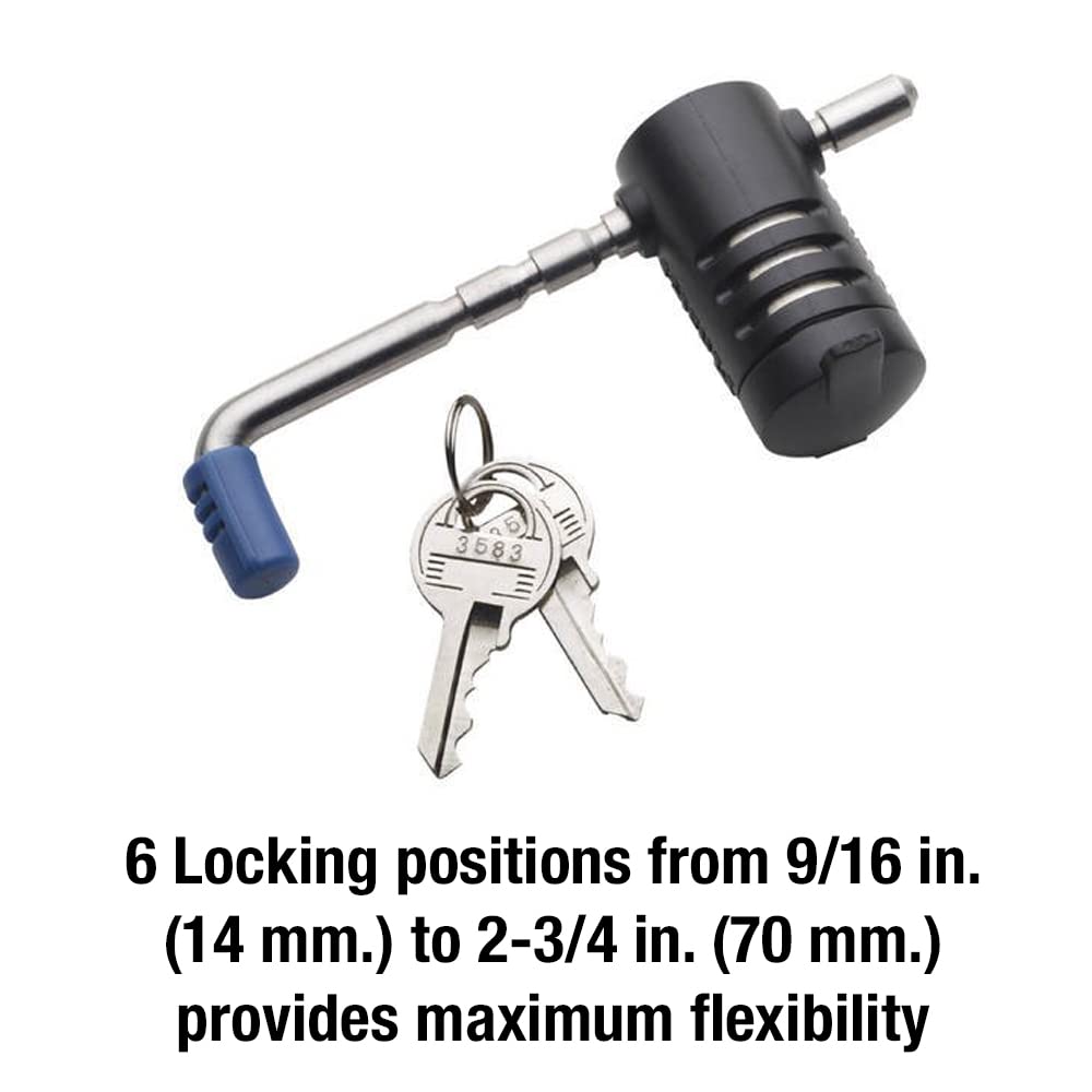 Master Lock Trailer Lock, Stainless Steel Adjustable Coupler Latch Lock, 2847DAT