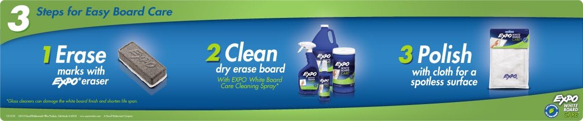 EXPO White Board Care Dry Erase Wipes, 8-Inches x 5.5-Inches, 50 Count