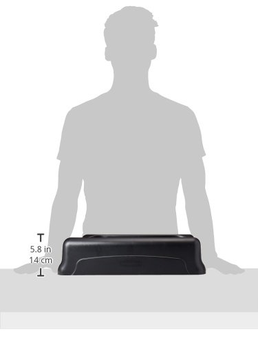 Rubbermaid Commercial Products Slim Jim Trash Can Swing Lid, Black, Plastic, Compatible with 23 Gallon Slim Jim Containers/Garbage Can
