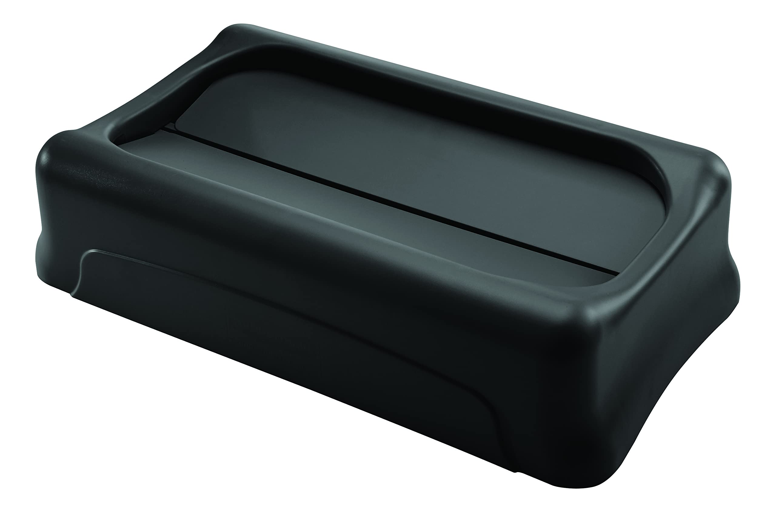 Rubbermaid Commercial Products Slim Jim Trash Can Swing Lid, Black, Plastic, Compatible with 23 Gallon Slim Jim Containers/Garbage Can
