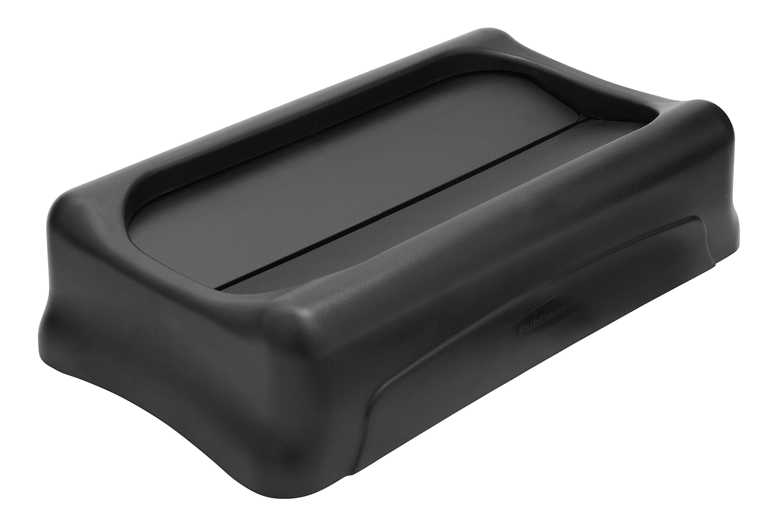 Rubbermaid Commercial Products Slim Jim Trash Can Swing Lid, Black, Plastic, Compatible with 23 Gallon Slim Jim Containers/Garbage Can