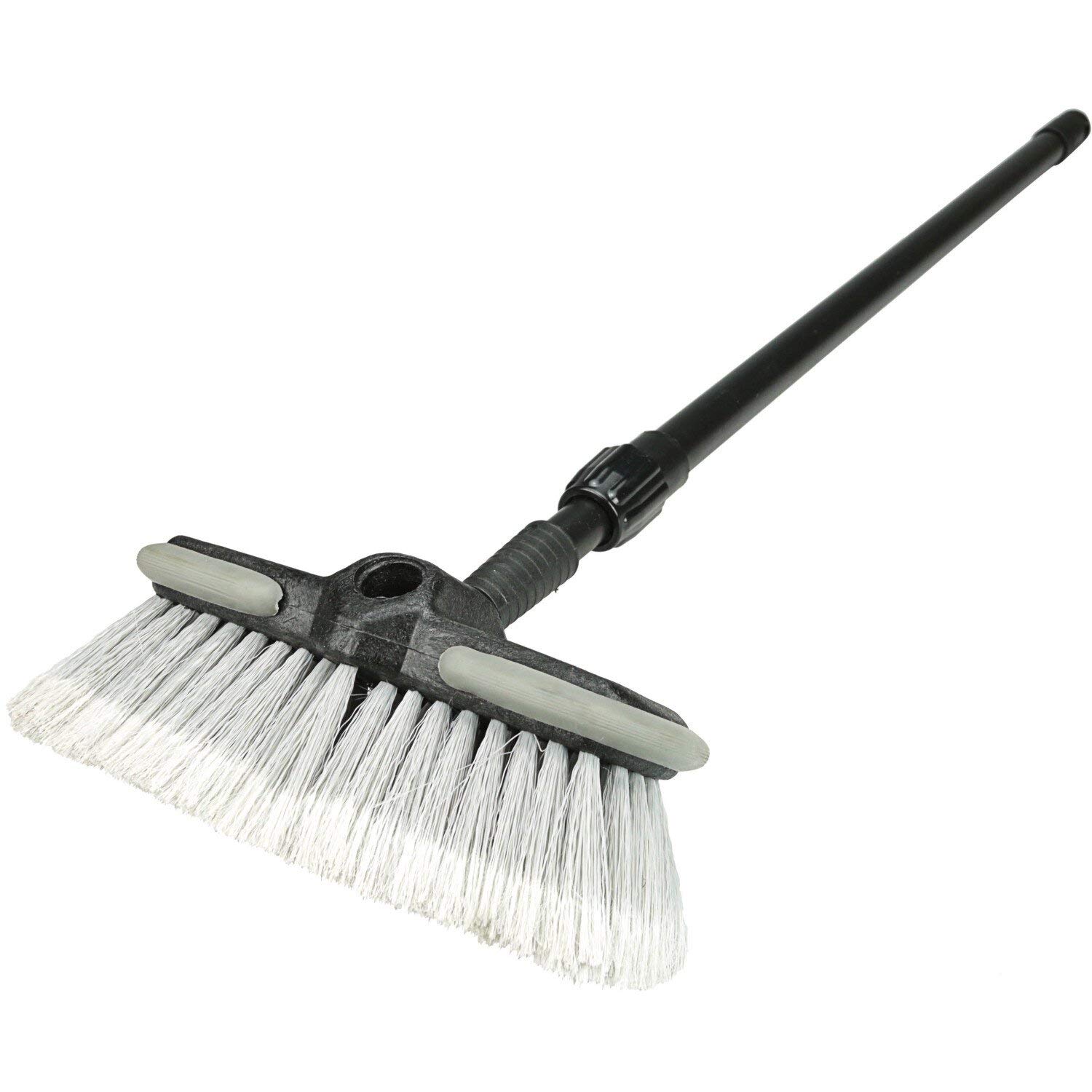 Carrand 93063 Deluxe Car Wash 8" Dip Brush with Bumper and 27-48" Extension Handle , Black
