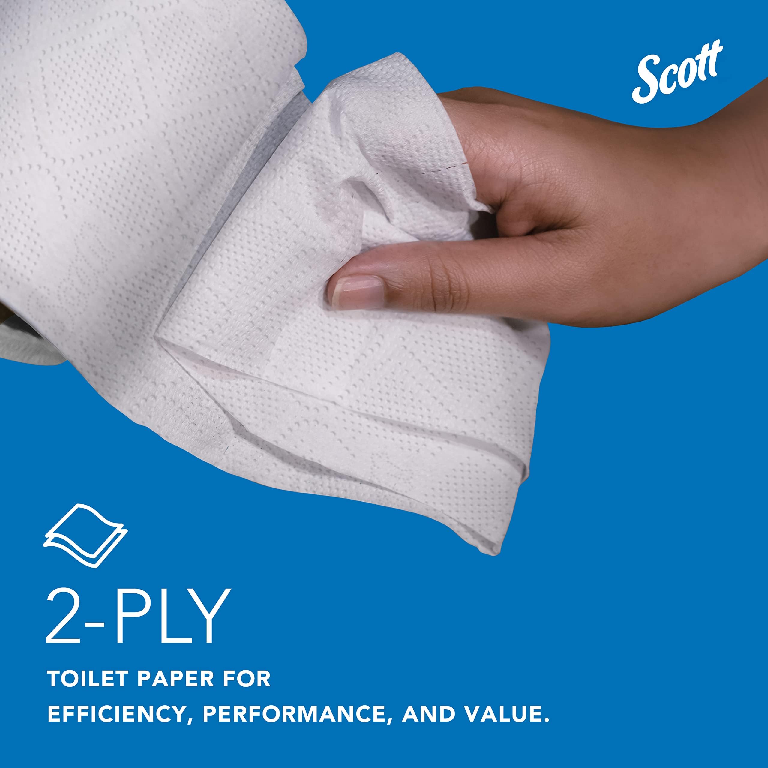 Scott Professional Standard Roll Bathroom Tissue (04460), 2-Ply, White, 80 Rolls / Case, 550 Sheets / Roll, 44,000 Sheets / Case
