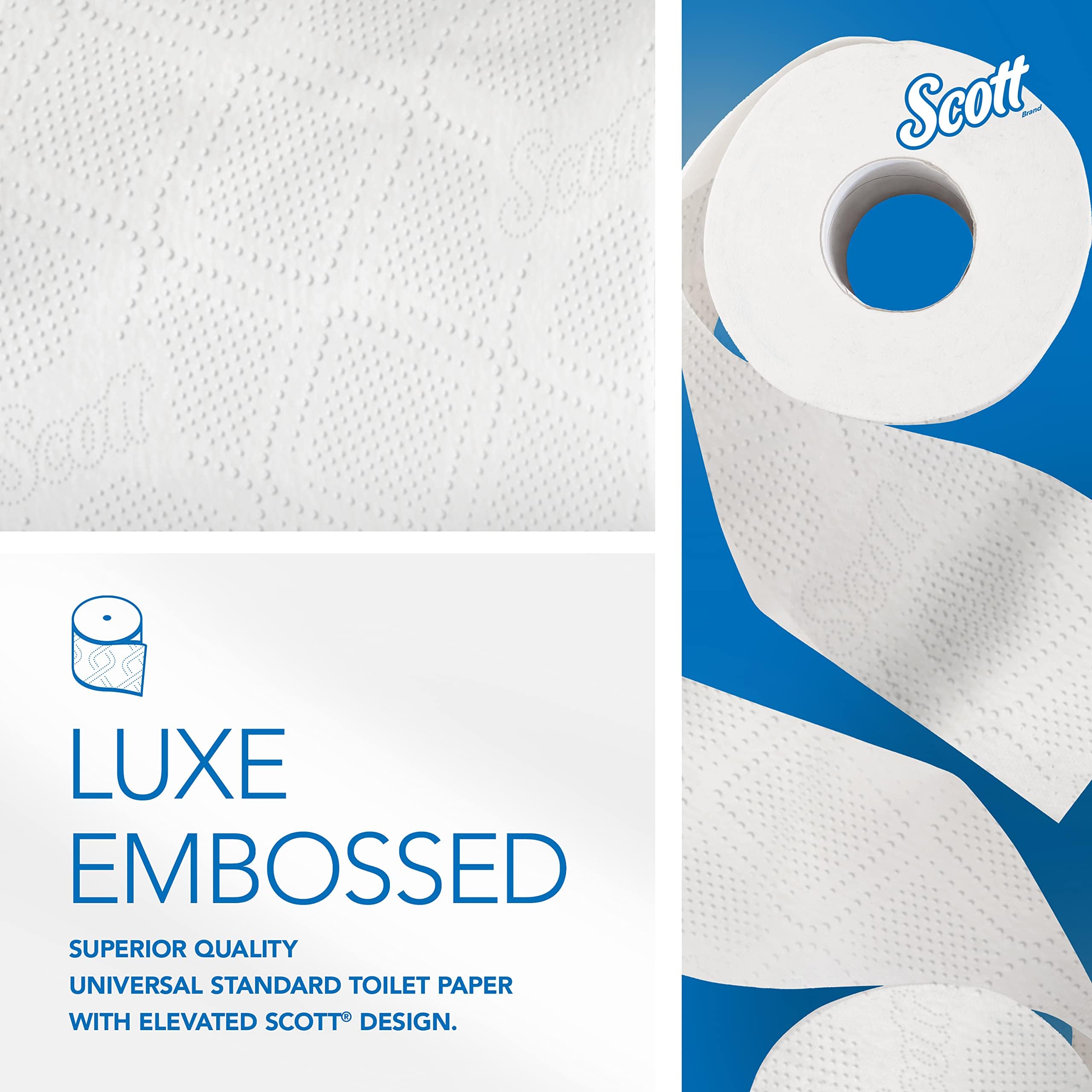 Scott Professional Standard Roll Bathroom Tissue (04460), 2-Ply, White, 80 Rolls / Case, 550 Sheets / Roll, 44,000 Sheets / Case