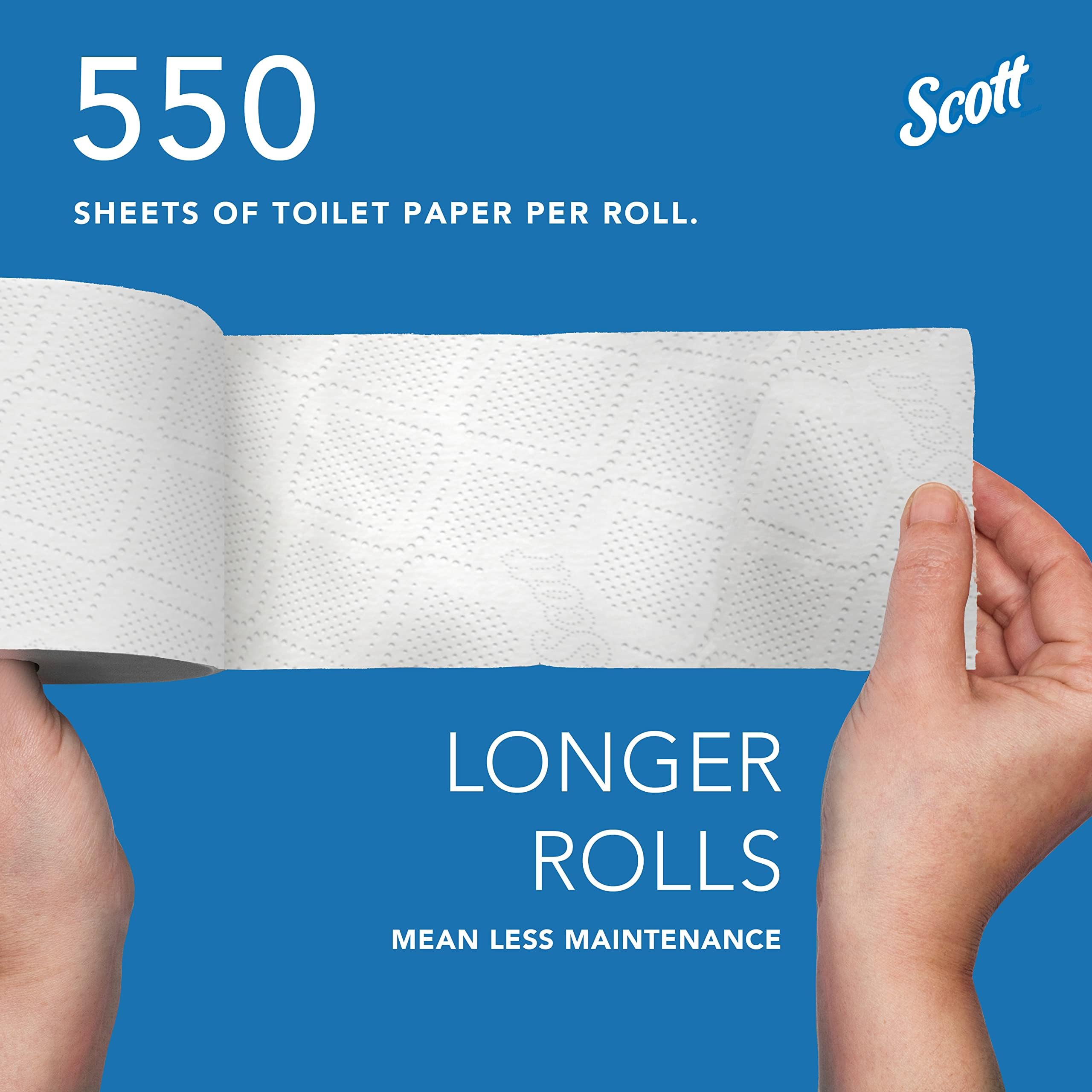 Scott Professional Standard Roll Bathroom Tissue (04460), 2-Ply, White, 80 Rolls / Case, 550 Sheets / Roll, 44,000 Sheets / Case