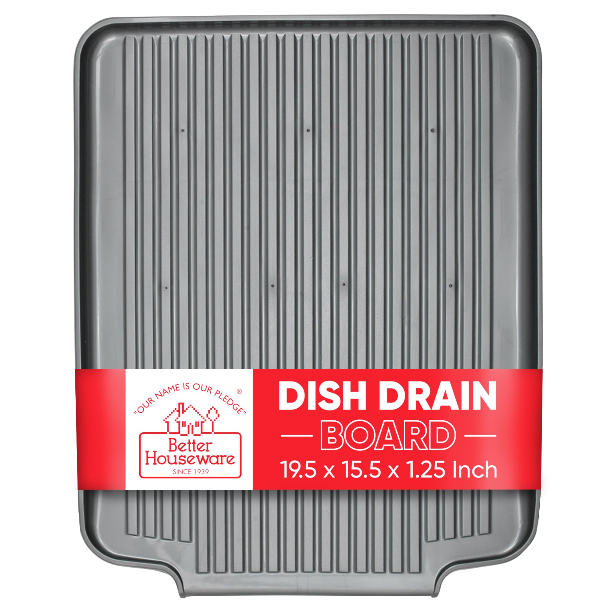 Better Houseware 1480.5 Dish Drain Board, standard, Metallic Silver