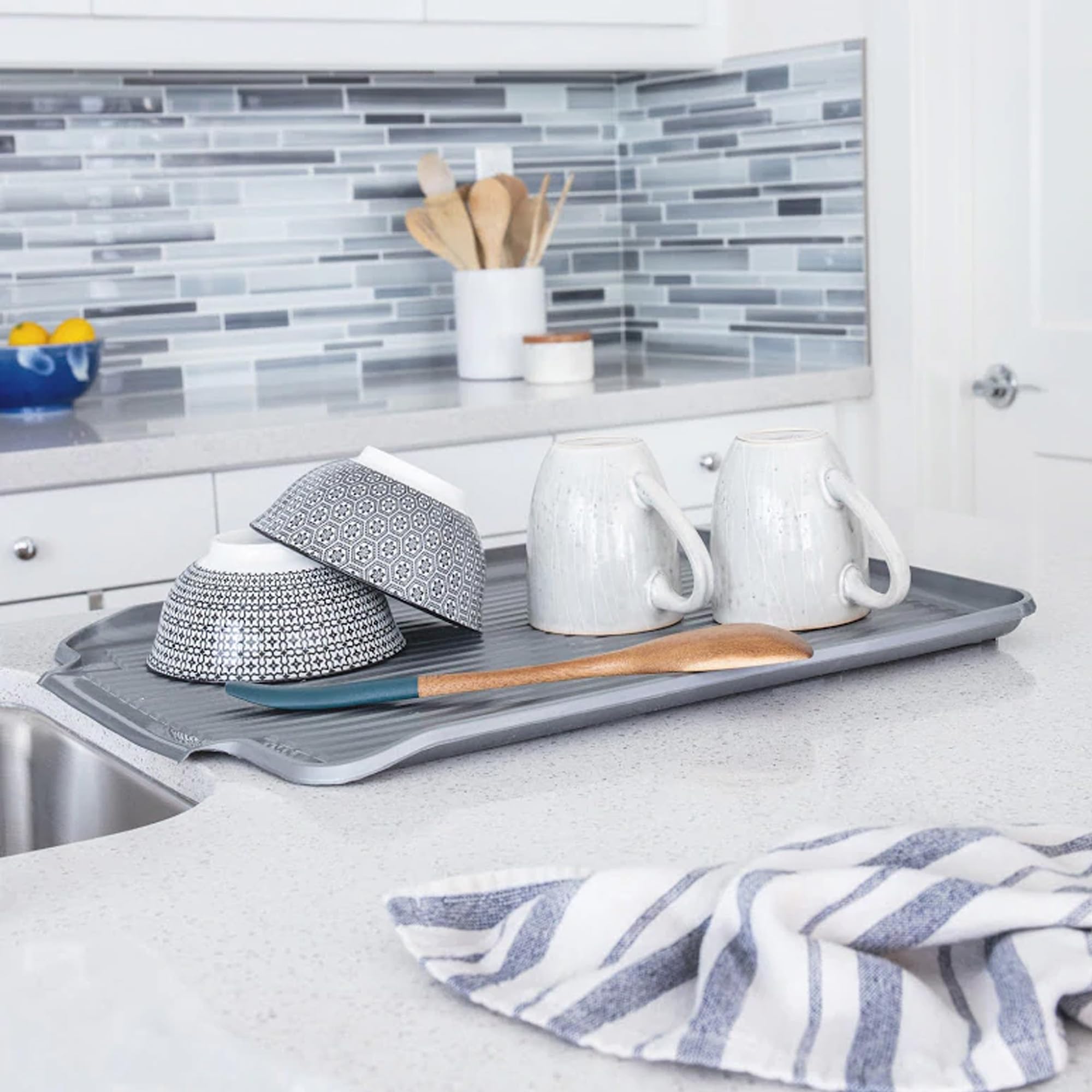 Better Houseware 1480.5 Dish Drain Board, standard, Metallic Silver