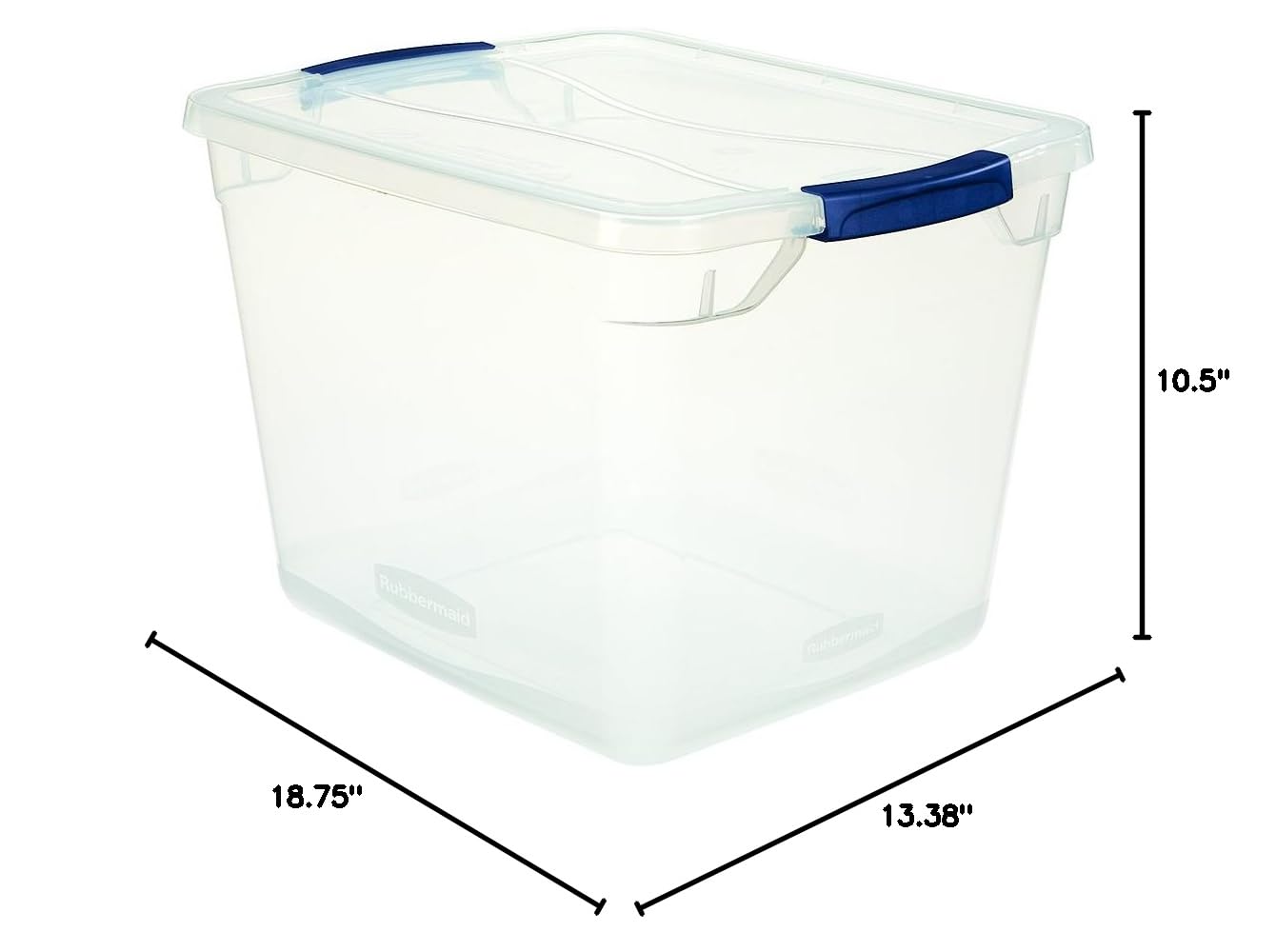 Rubbermaid Clever Store Latching Storage Tote Container, Clear, 30-Qt (FG3Q2500CLMCB)