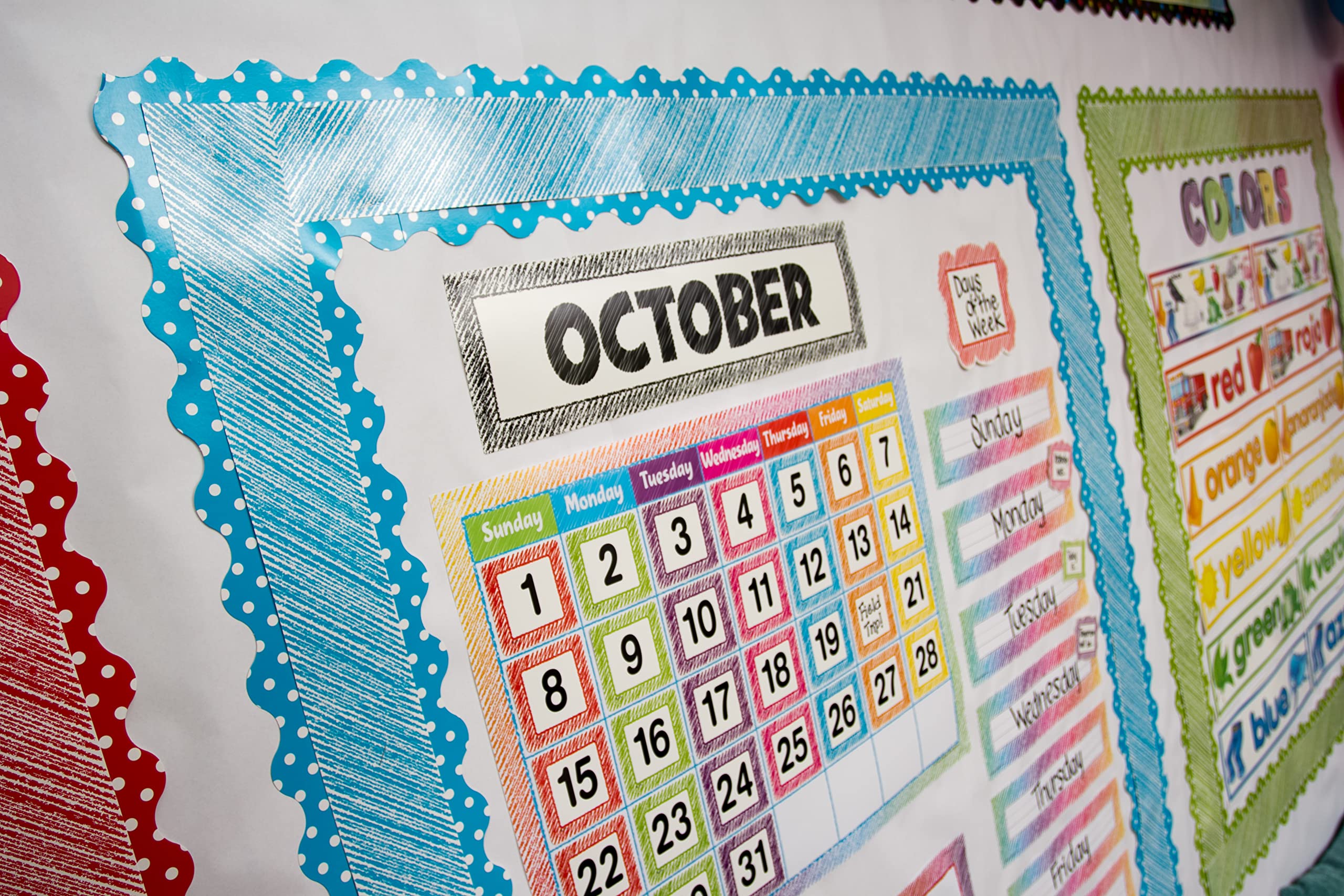 Teacher Created Resources Aqua Mini Polka Dots Border Trim, Aqua (4670)