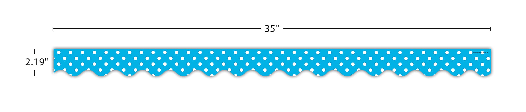 Teacher Created Resources Aqua Mini Polka Dots Border Trim, Aqua (4670)