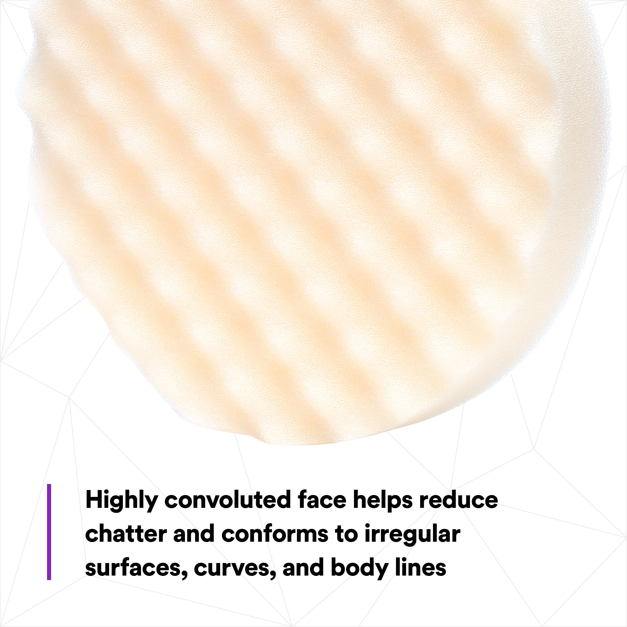 3M Perfect-It Foam Compounding Pad, 05737, Inset, Single Sided, Hook and Loop, 8 in , White