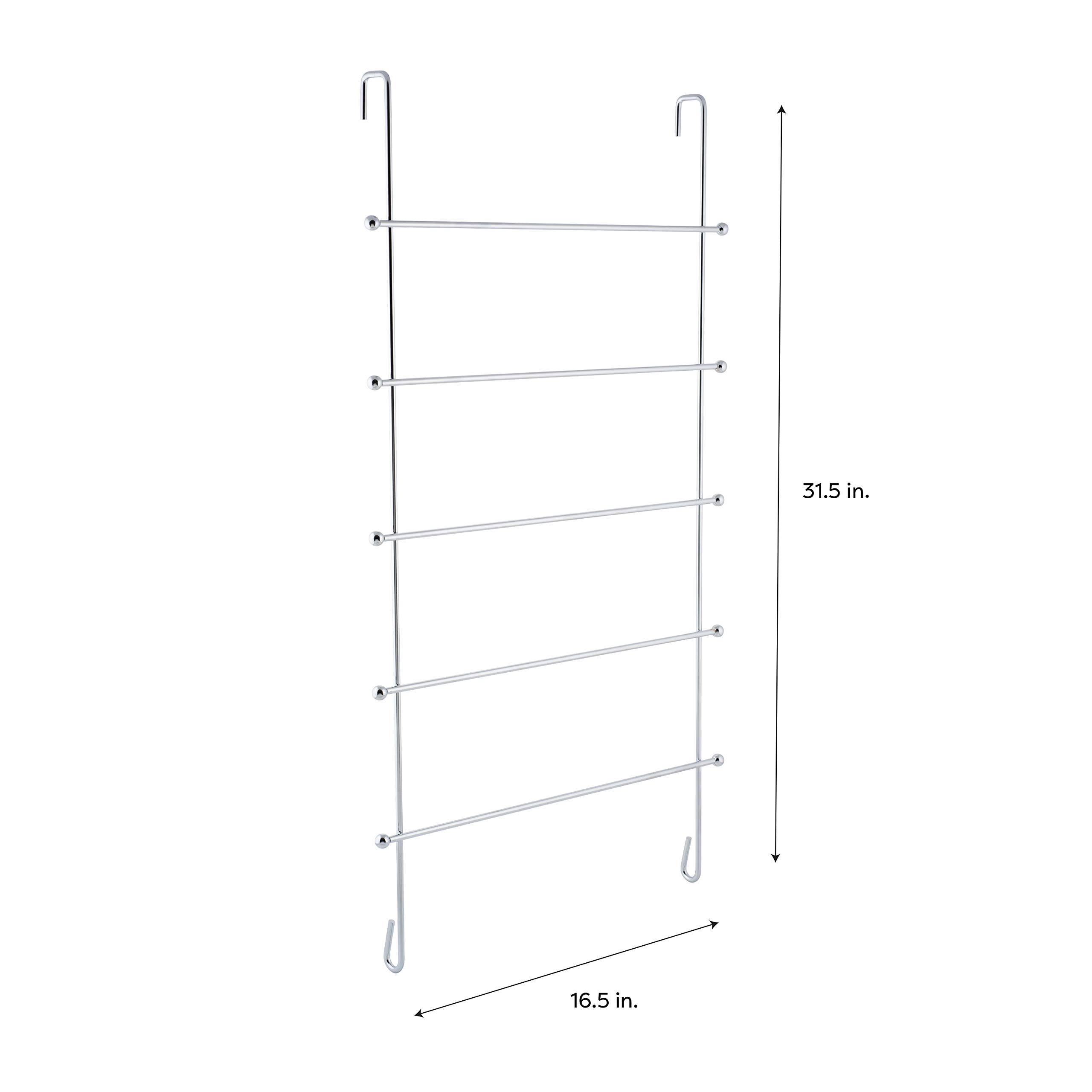 Organize It All Over The Door Chrome Hanging Towel Rack