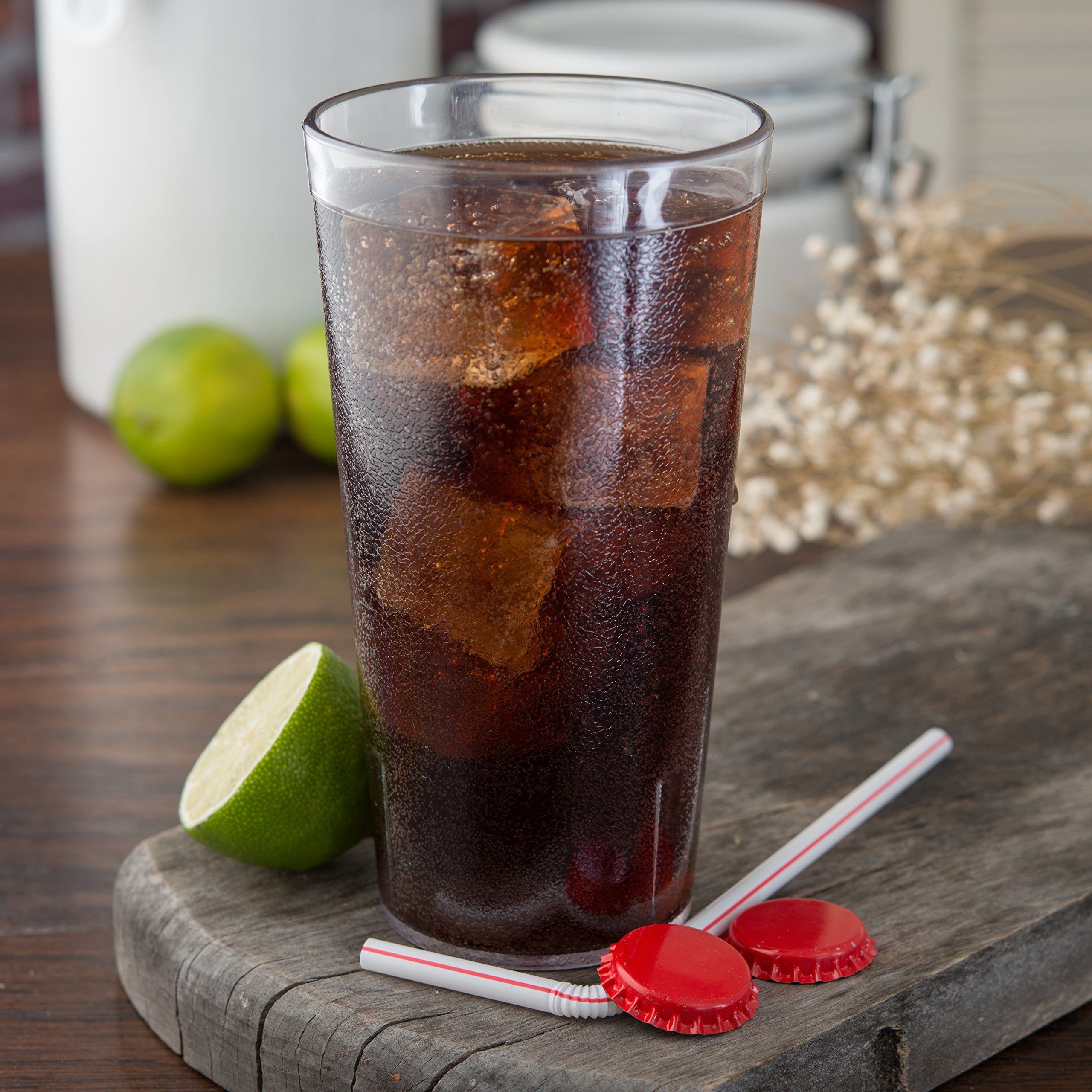 CFS Stackable Plastic Tumbler, 20 Ounce, Clear (Pack of 72)