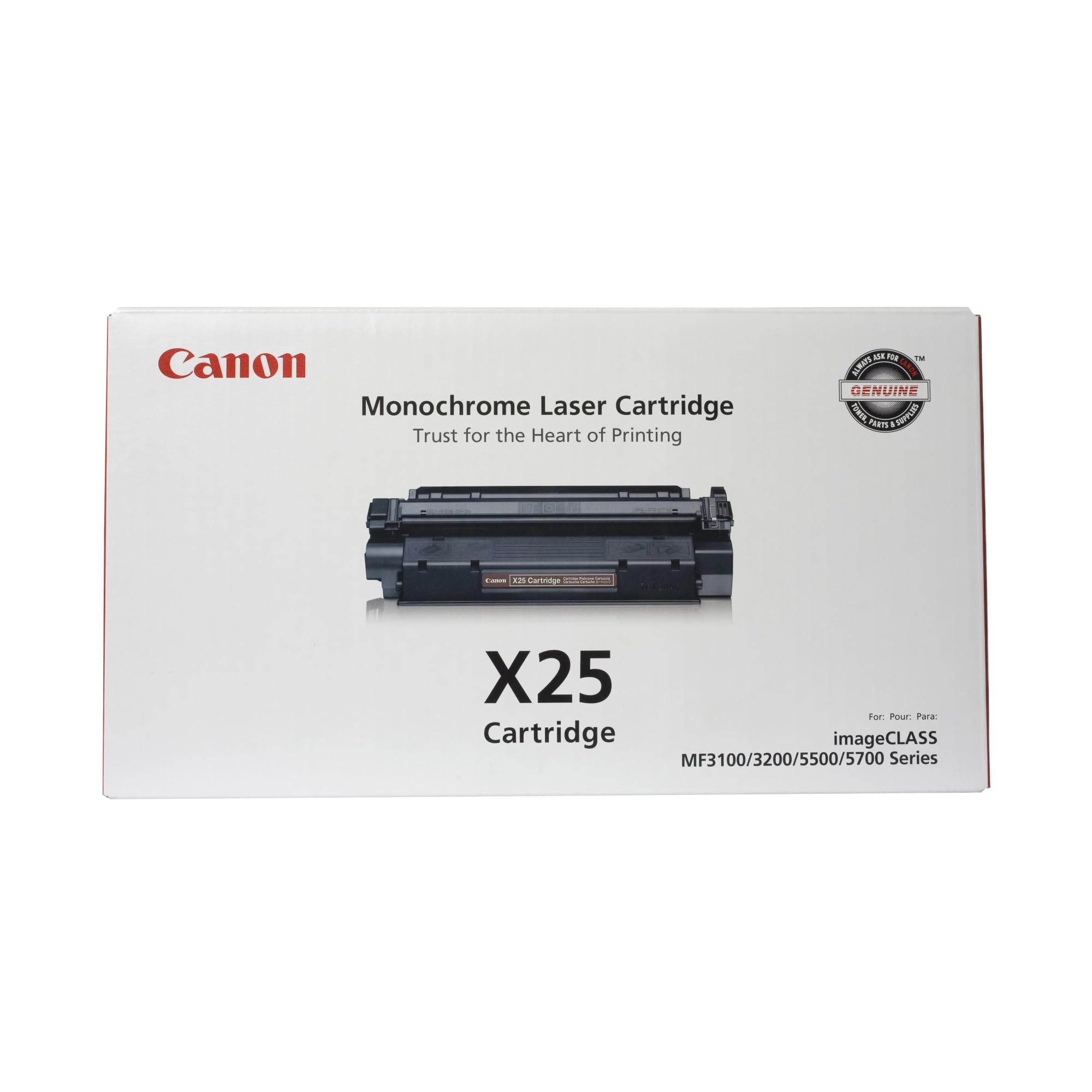 Canon Genuine Toner, X25 Black (8489A001), 1 Pack, for Canon imageCLASS MF3110, MF3111, MF3240, MF5530, MF5550, MF5730, MF5750, MF5770