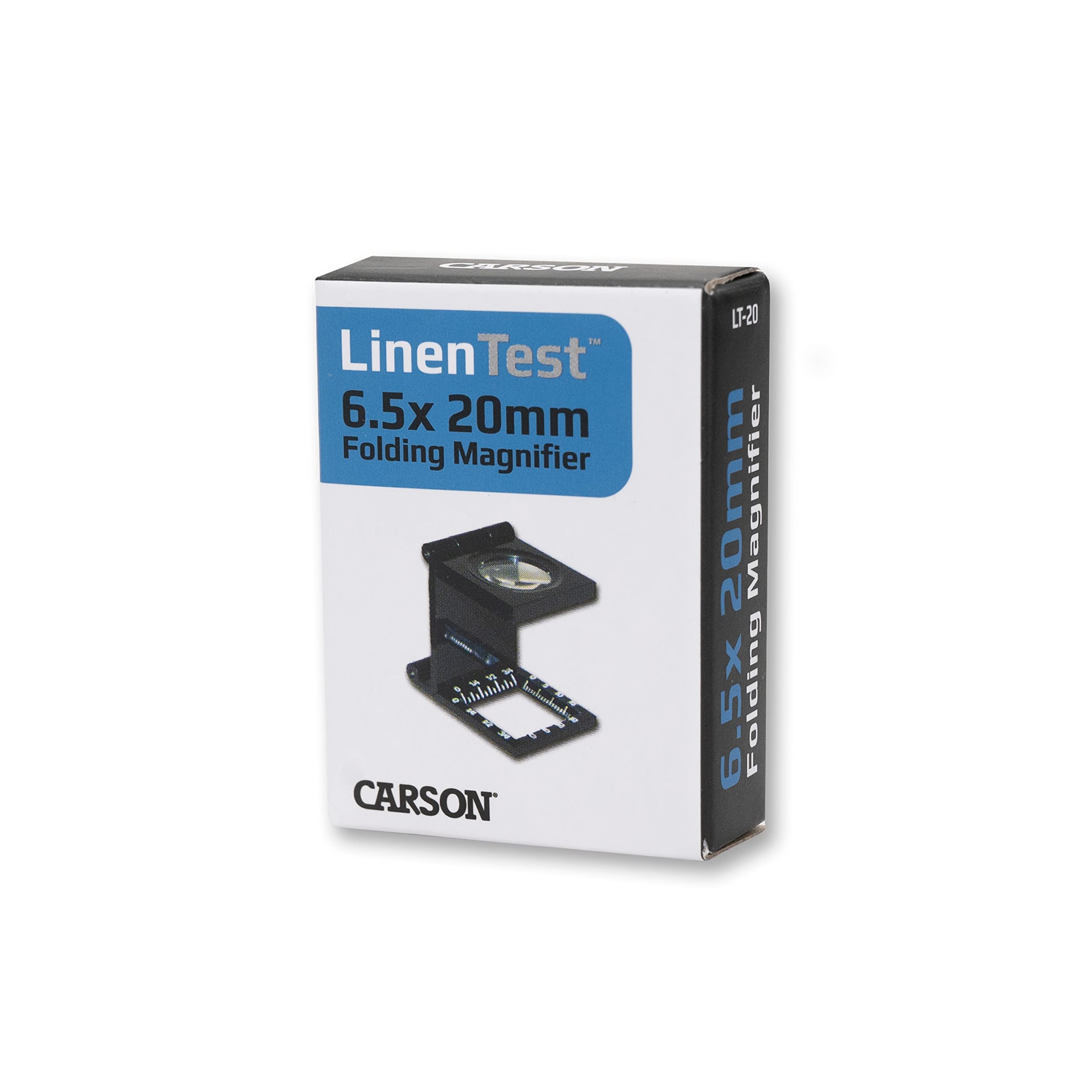 CarsonĀ® LinenTest 6.5x20mm Folding Magnifier (LT-20)