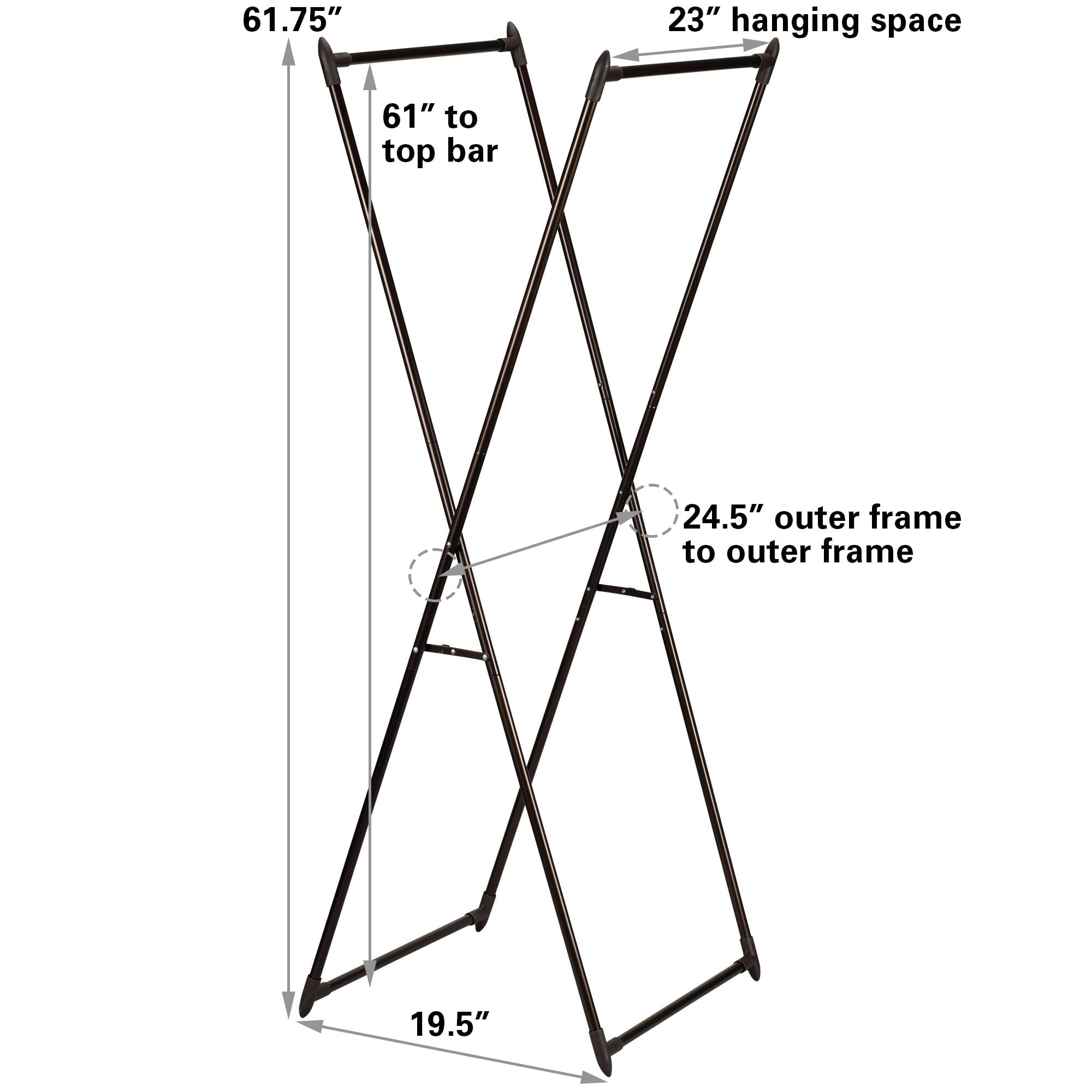 Household Essentials 5277 Laundry Valet Garment Rack | Drying Rack | Bronze