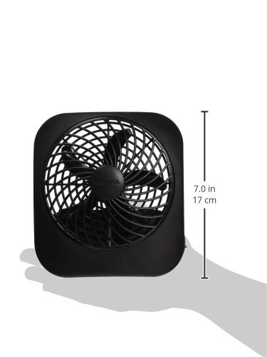 Treva 5-Inch Portable Desktop Battery Powered Fan, 2 Cooling Speeds with Compact Folding & Tilt Design (Black)