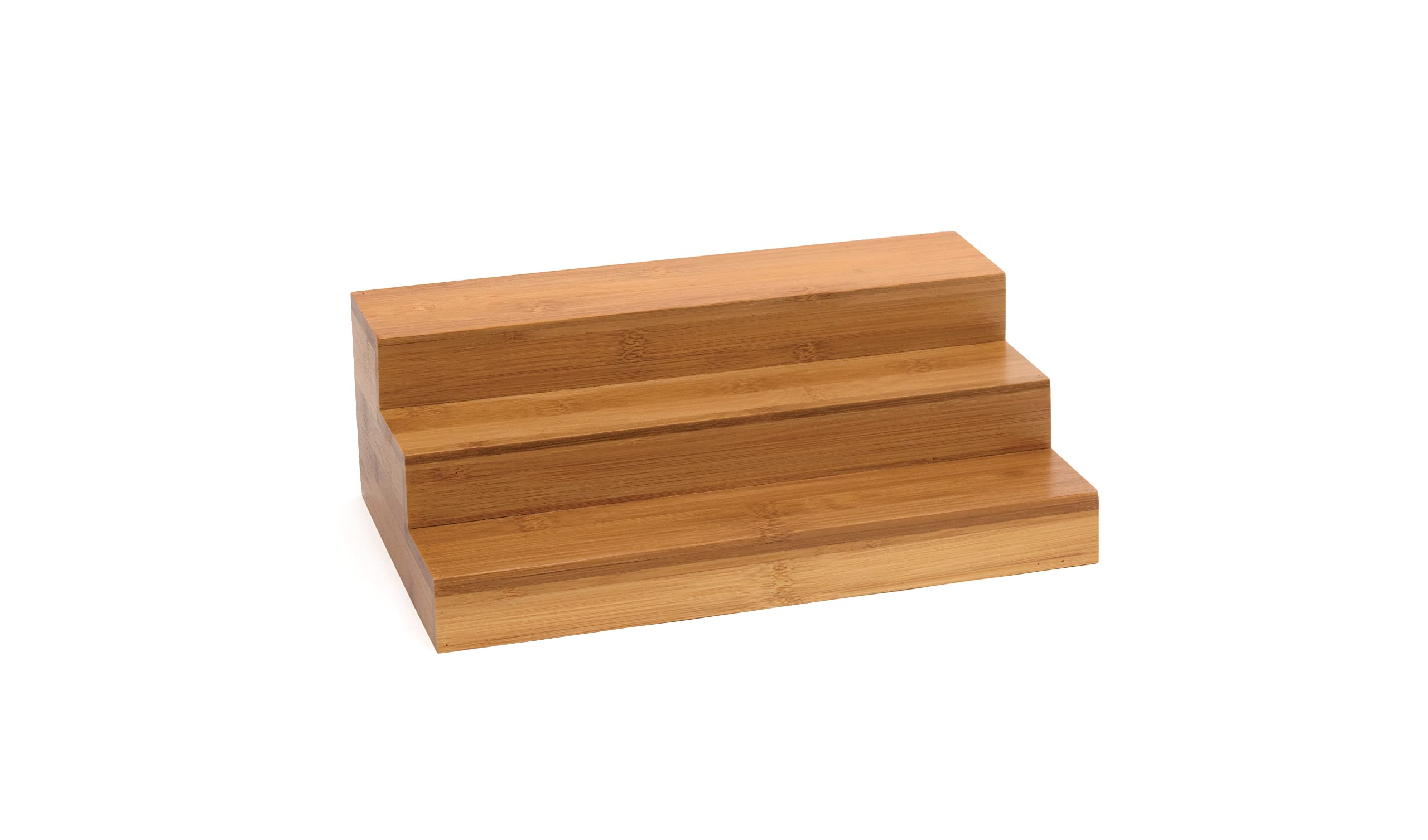 Lipper International 8807 Bamboo Wood Expandable 3-Tier Step Shelf Kitchen Organizer, 12" x 7-7/8" x 4-1/4"