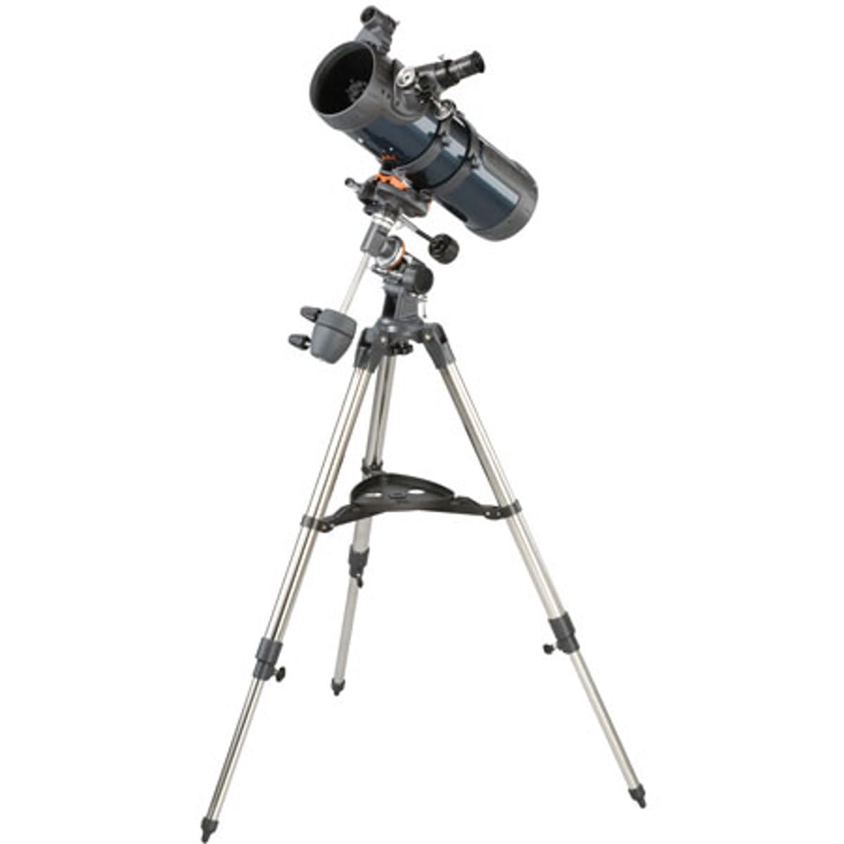 Celestron - AstroMaster 114EQ Newtonian Telescope - Reflector Telescope for Beginners - Fully-Coated Glass Optics - Adjustable-Height Tripod - Bonus Astronomy Software Package