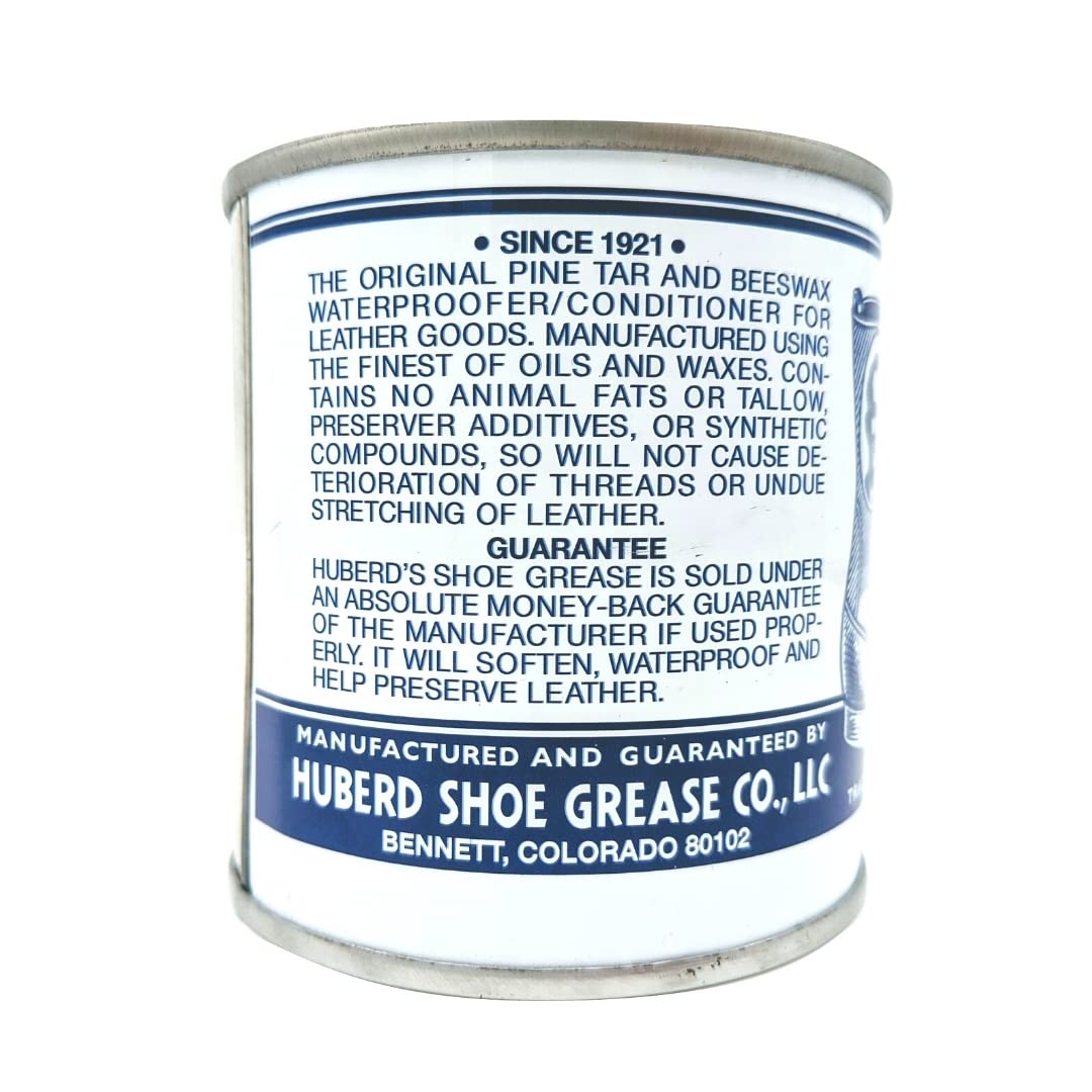 Huberd’s Shoe Grease, 7.5oz: Waterproofs, Softens, Conditions Leather. Protects Shoes, Boots, Sporting Goods, Saddle & Tack. Restores Dry, Cracked, Scratched Leather. Small Batched since 1921!