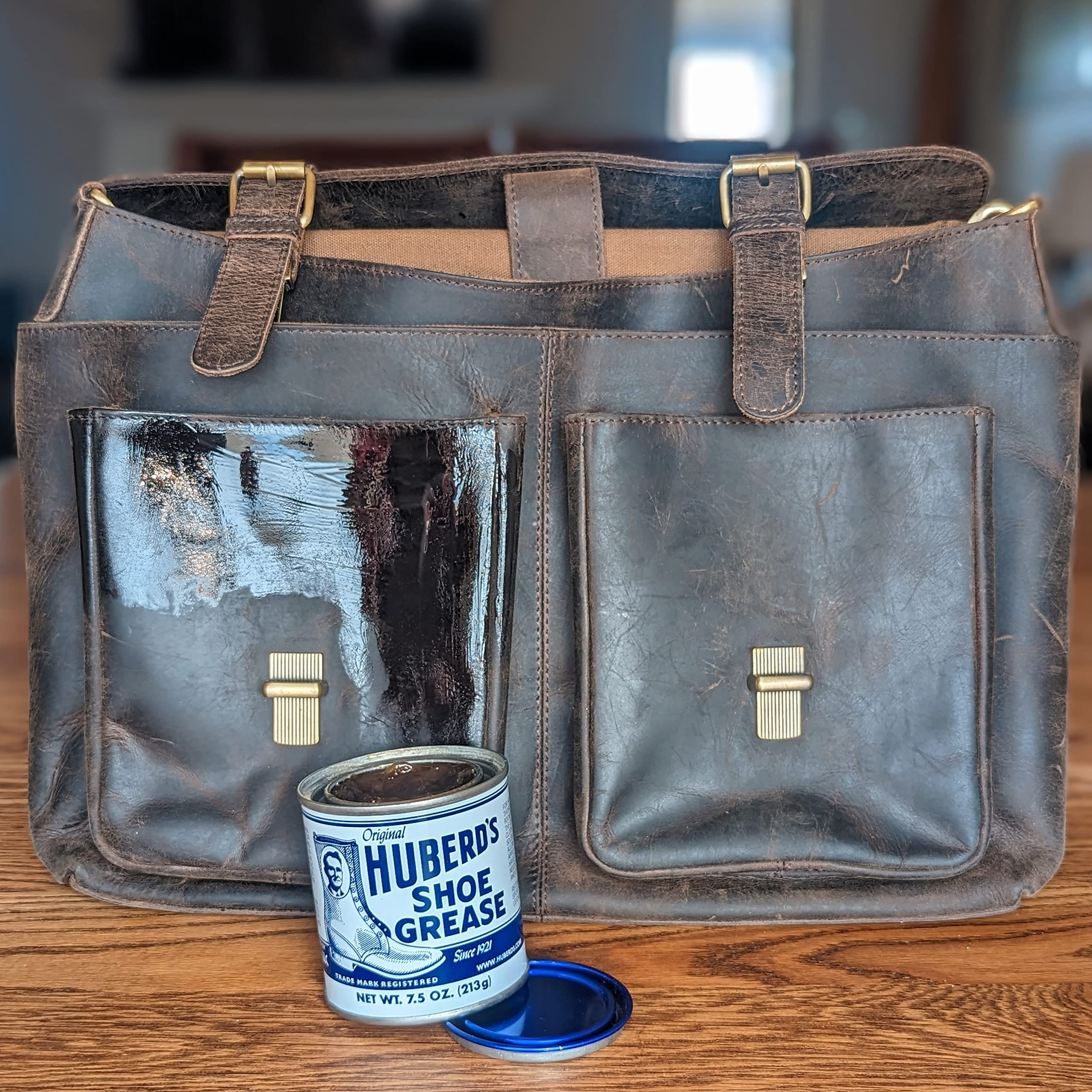 Huberd’s Shoe Grease, 7.5oz: Waterproofs, Softens, Conditions Leather. Protects Shoes, Boots, Sporting Goods, Saddle & Tack. Restores Dry, Cracked, Scratched Leather. Small Batched since 1921!