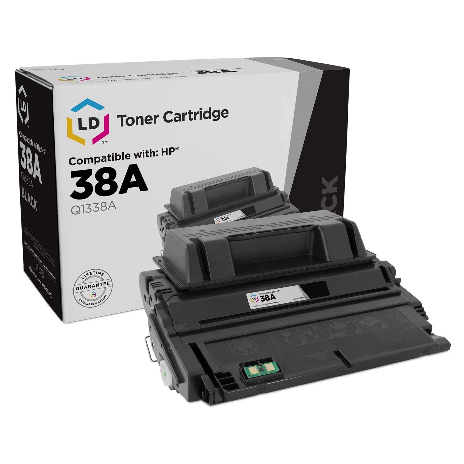 LD Products Compatible Toner Cartridge Replacement for HP 38A Q1338A (Black) for use in Laserjet: 4200, 4200dtn, 4200dtns, 4200dtnsl, 4200n & 4200tn