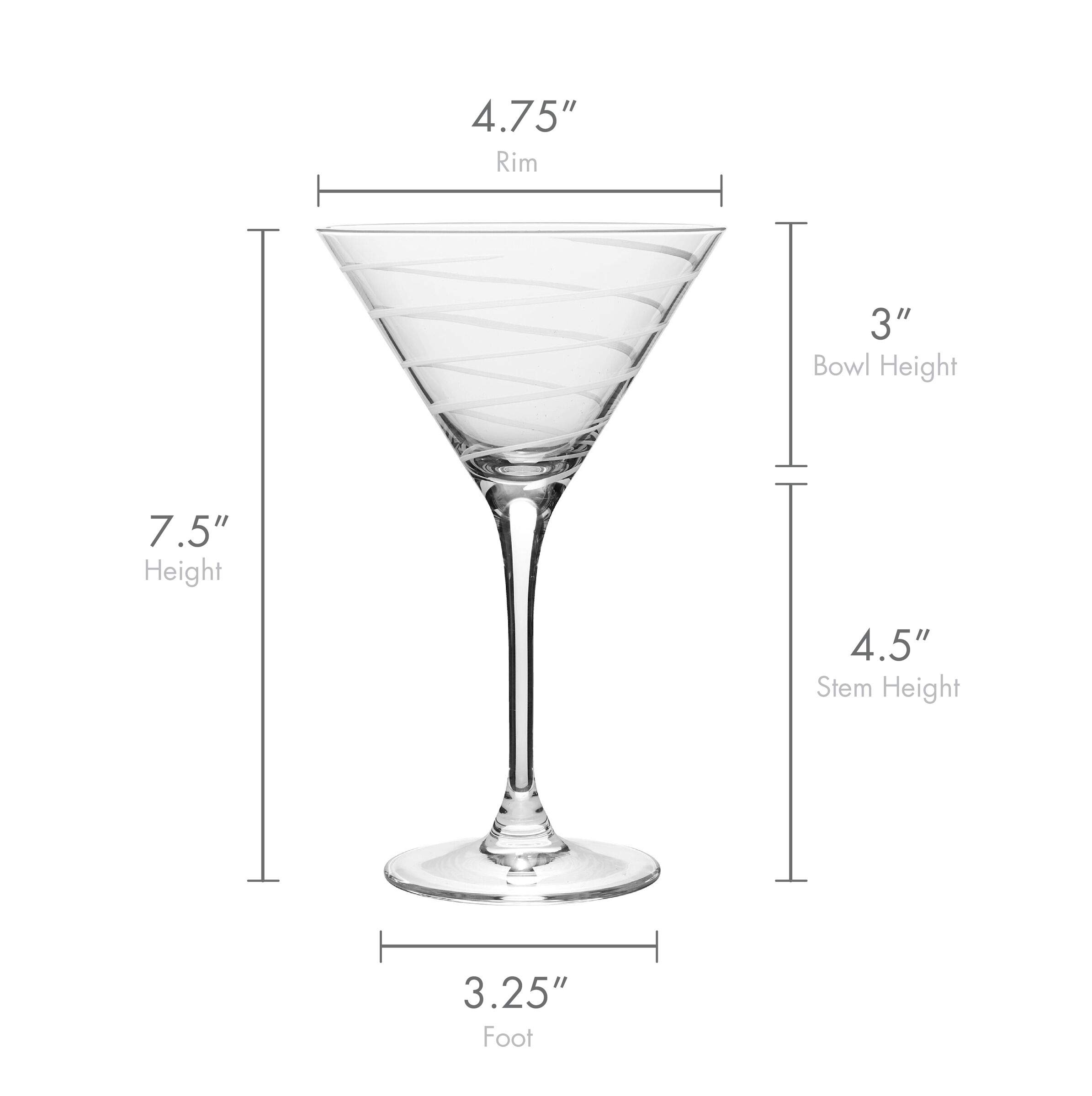 Mikasa Cheers Martini Glass, 10-Ounce, Set of 4
