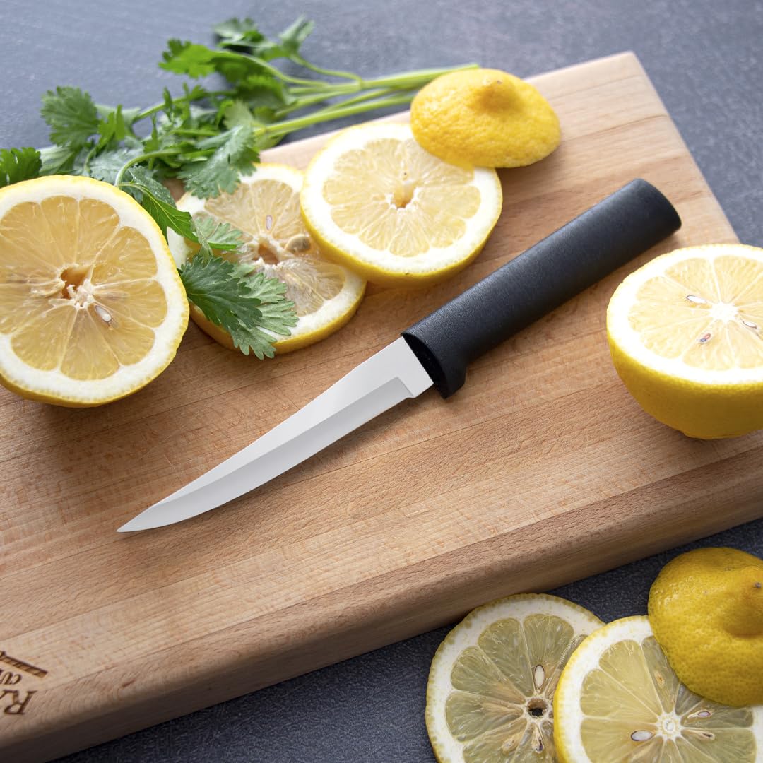 Rada Cutlery Super Parer Paring Knife Stainless Steel Resin Made in the USA, 8-3/8 Inches, Black Handle