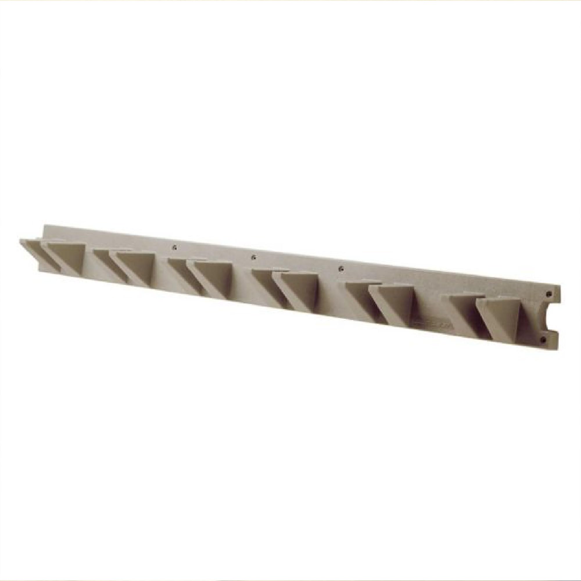 Suncast V748 48.75 x 4.25 x 5.5 inches Inch Wall Stud Mounted Garden Long Handled Tool Hanger Organizer for Garage or Storage Space, Platinum