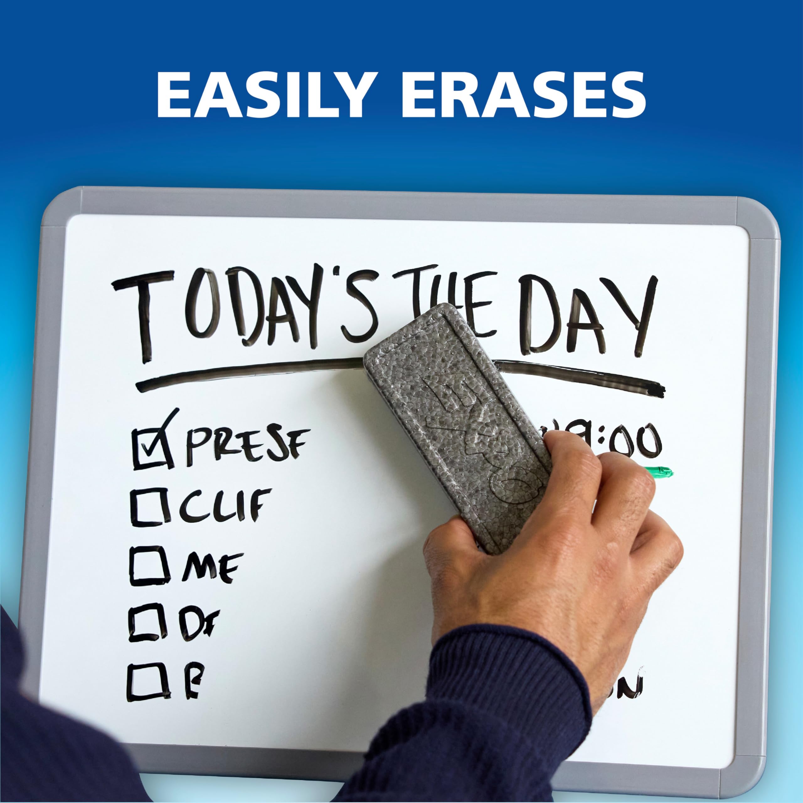 EXPO Low Odor Dry Erase Marker Starter Set, Chisel Tip, Assorted, Whiteboard Eraser, Cleaning Spray, 6 Count