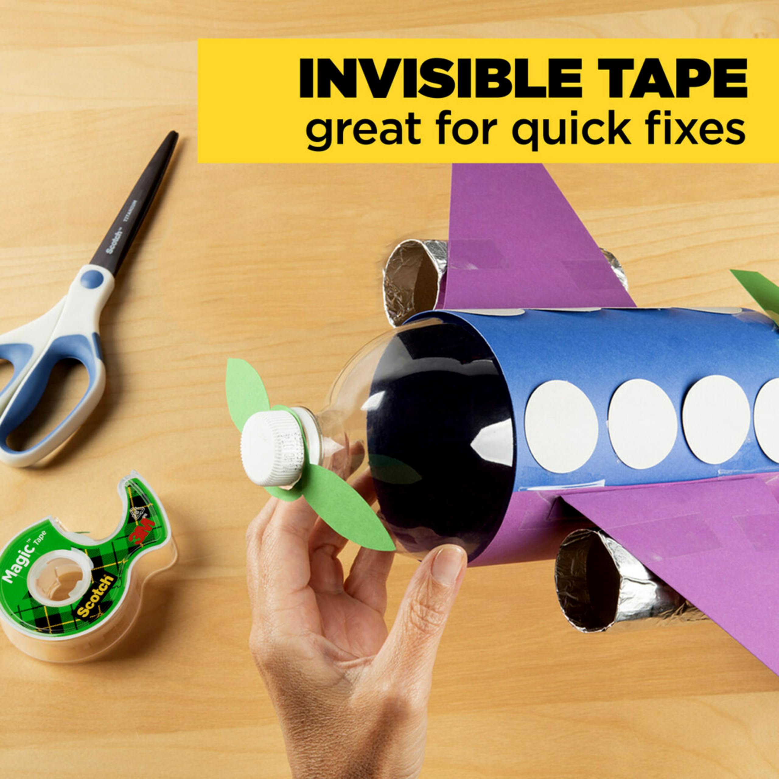 Scotch Magic Tape, 6 Rolls, Numerous Applications, Invisible, Engineered for Repairing, 3/4 x 650 Inches, Boxed (6122)