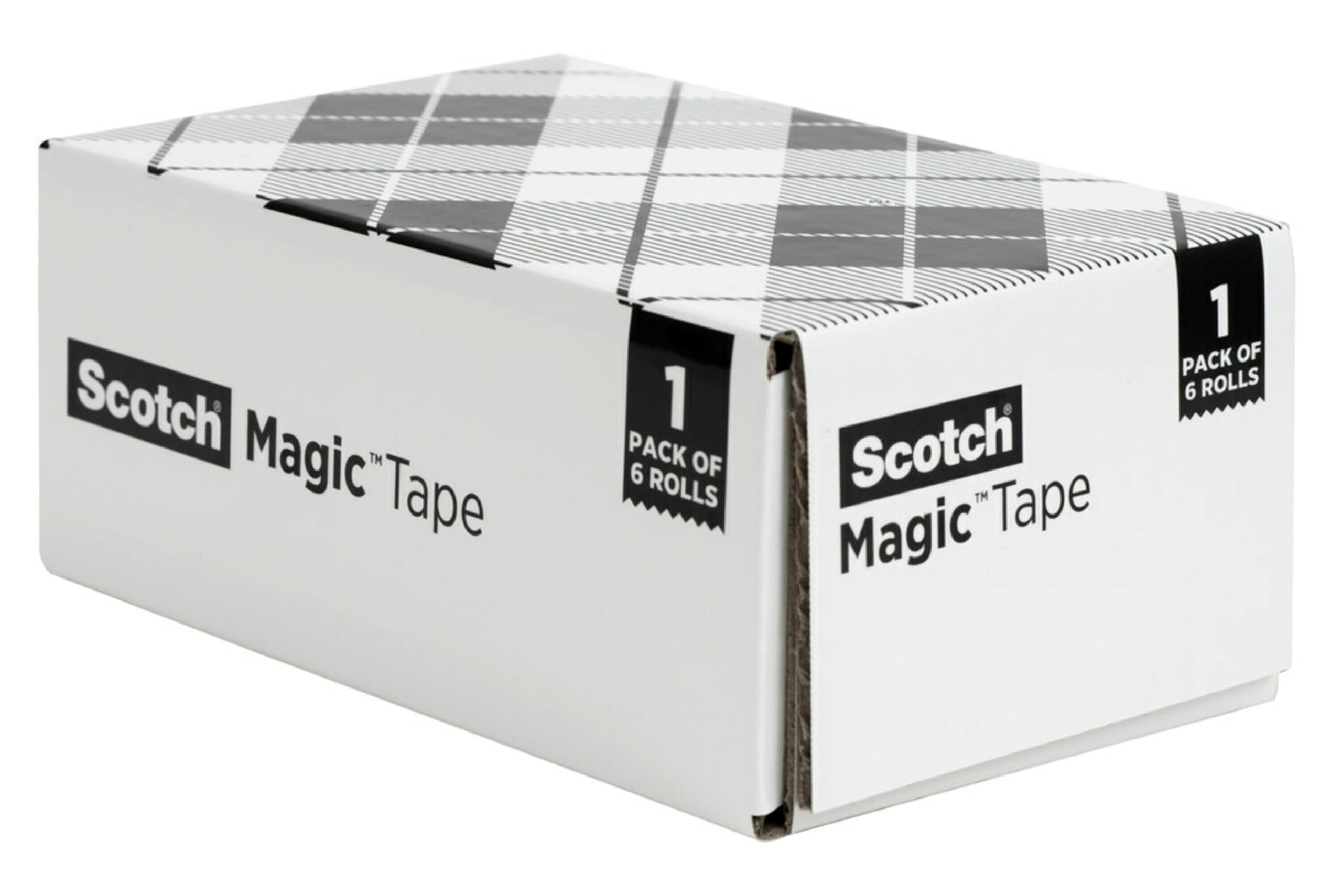 Scotch Magic Tape, 6 Rolls, Numerous Applications, Invisible, Engineered for Repairing, 3/4 x 650 Inches, Boxed (6122)