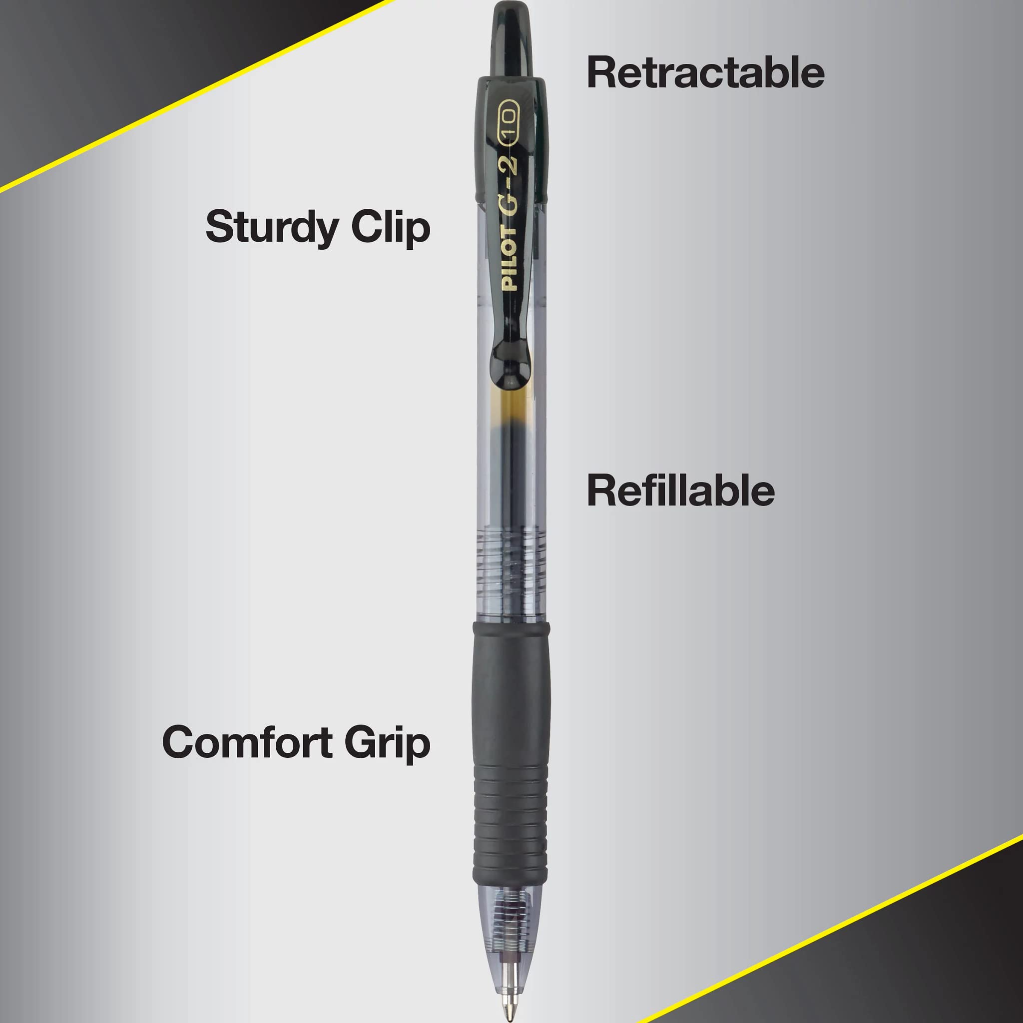 PILOT G2 Premium Refillable & Retractable Rolling Ball Gel Pens, Bold Point, Blue Ink, 12-Pack (31257)