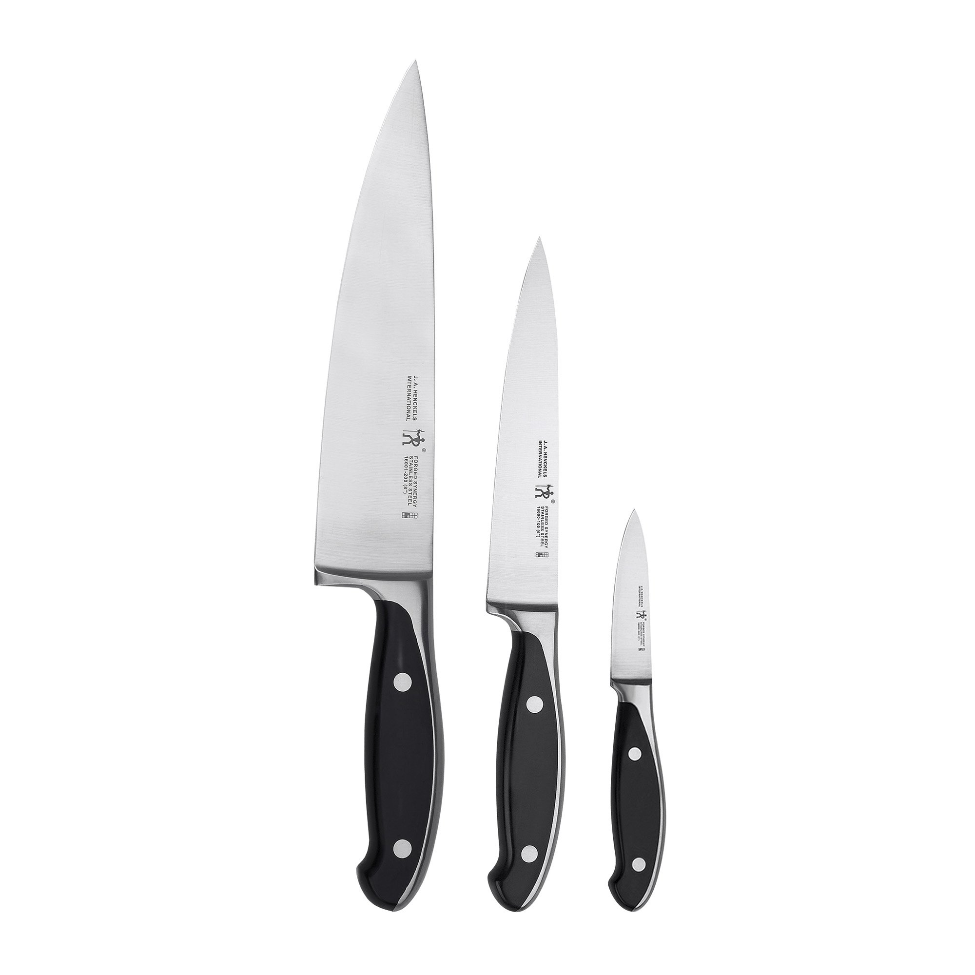 HENCKELS - 16021-000 HENCKELS Forged Synergy Starter Knife Set, 3-piece, Black/Stainless Steel