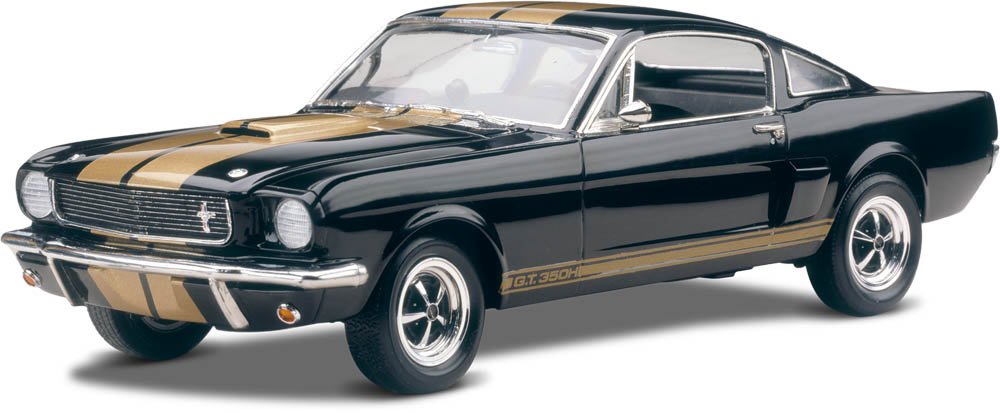 Revell 85-2482 '66 Shelby Mustang GT350H Model Car Kit 1:24 Scale 91-Piece Skill Level 4 Plastic Model Car Building Kit, Black