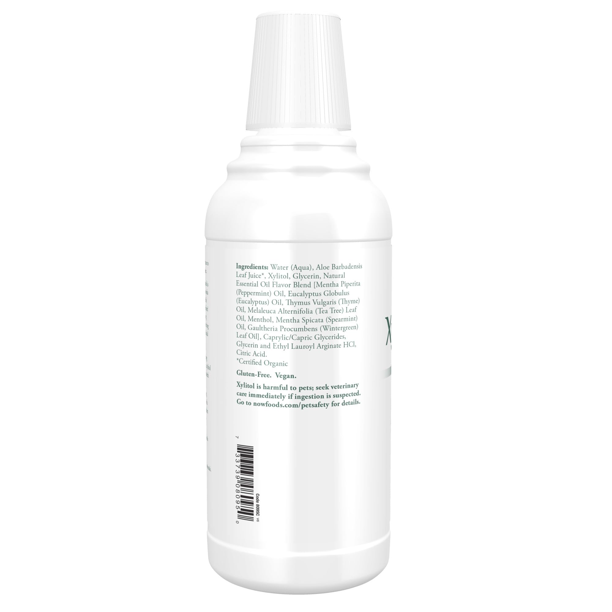 NOW Solutions, Xyliwhite™ Mouthwash, Refreshmint Flavor, Naturally Freshens Breath, Cleanses Teeth and Gums, 16-Ounce