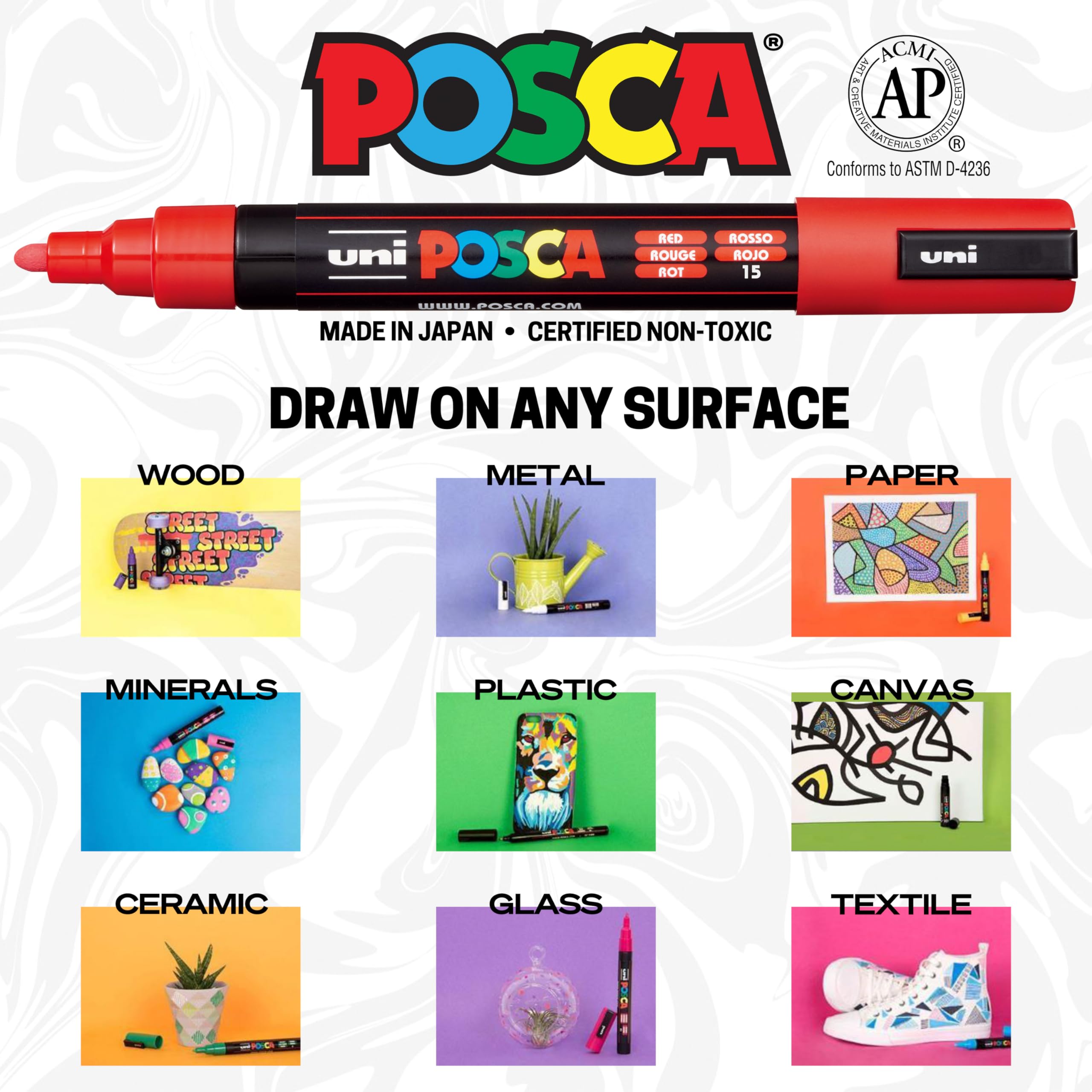 posca Acrylic Paint Marker, Fine, Black