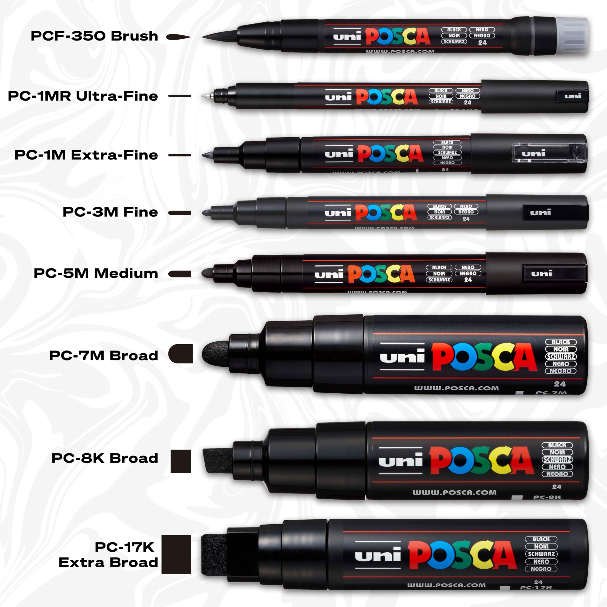 posca Acrylic Paint Marker, Fine, Black