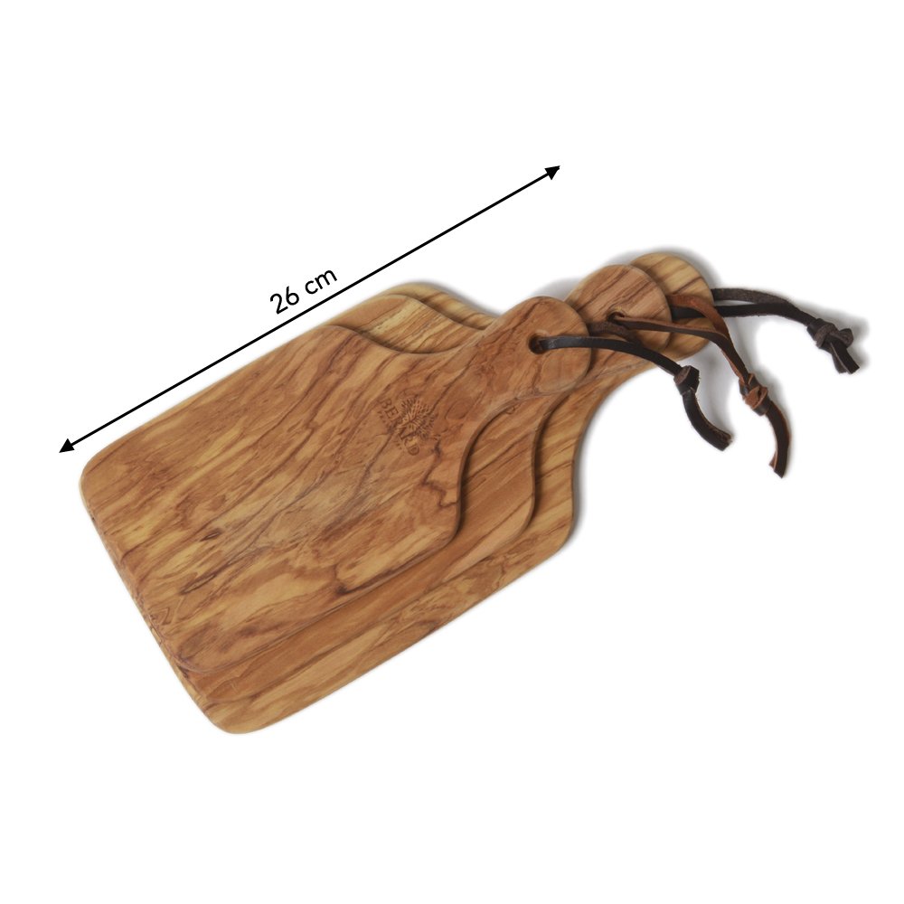 Berard 54071 French Olive-Wood Handcrafted Cutting Board with Handle, 10 Inch