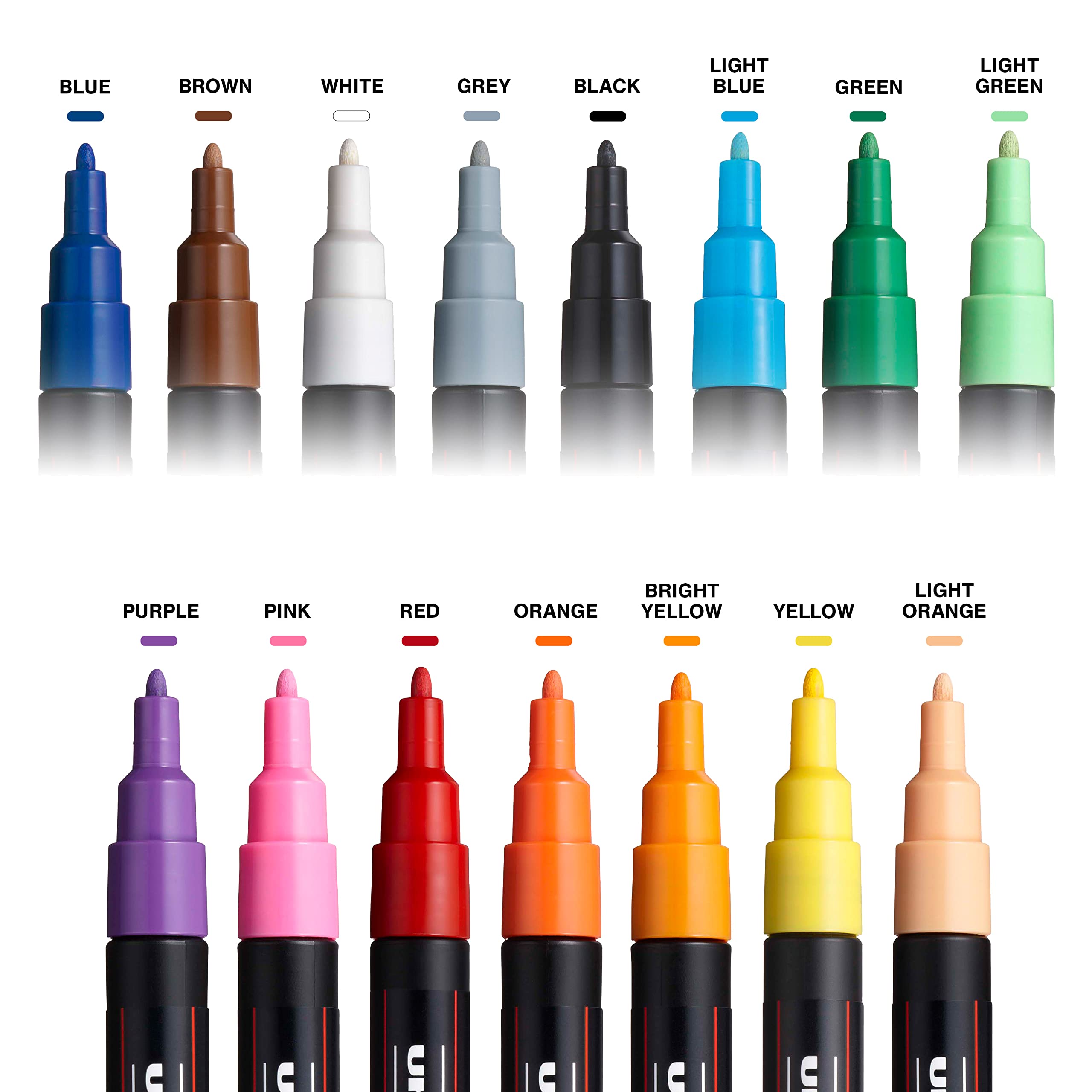 Uni-Posca Paint Marker Pen - Fine Point - Set of 15 (PC-3M15C)