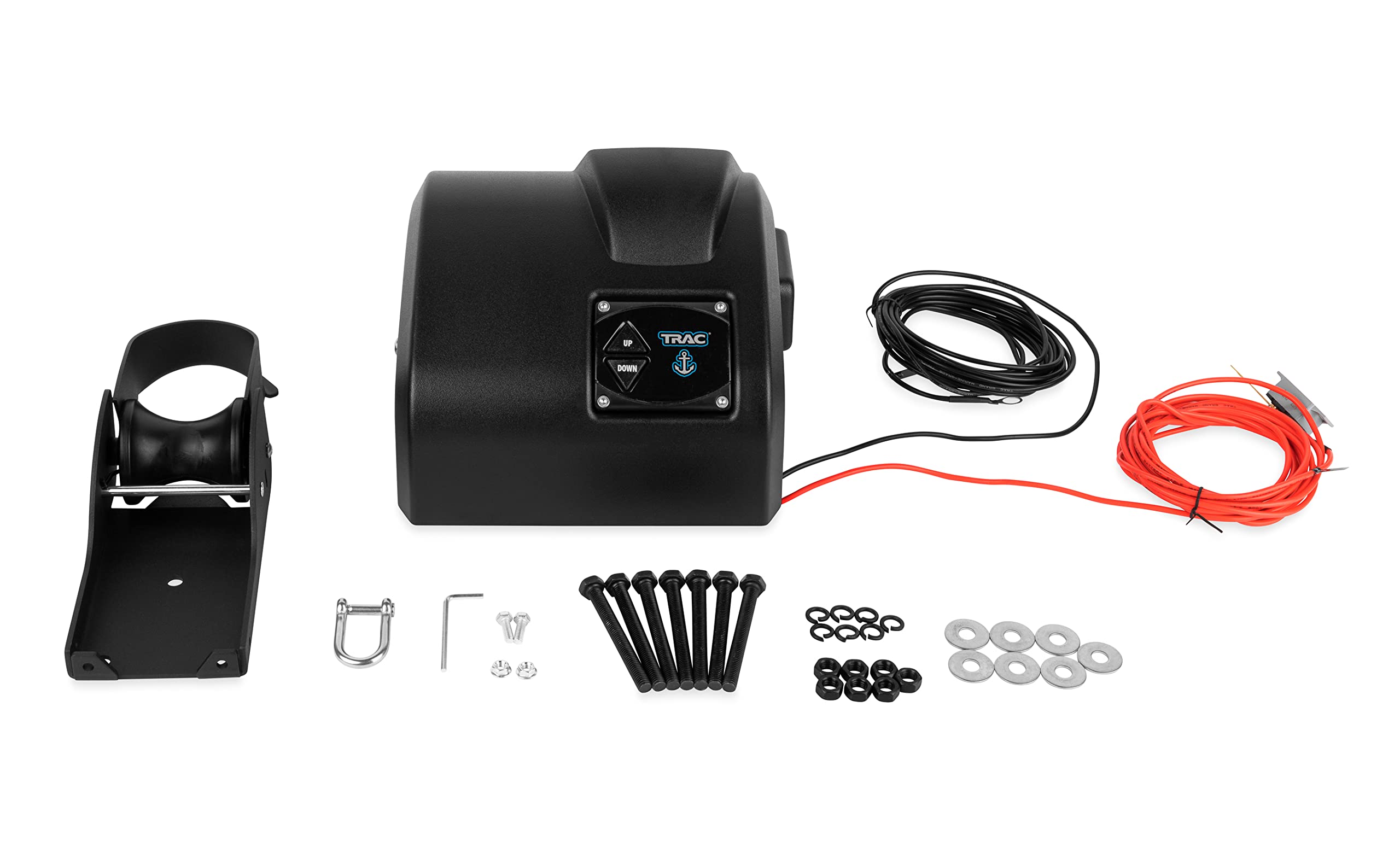 Trac Outdoors Fisherman 25-G3 Electric Anchor Winch - Anchors Up to 25 lb. - Includes 100-feet of Pre-Wound Anchor Rope with Use (69002)
